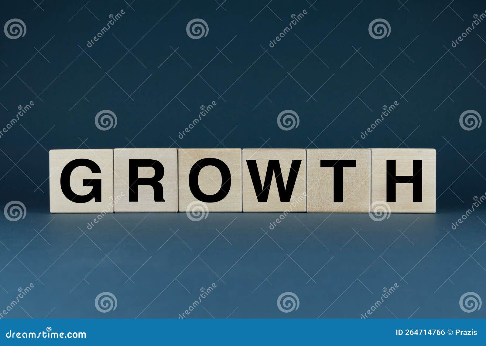Growth. Cubes Form the Word Growth Stock Photo - Image of growth ...
