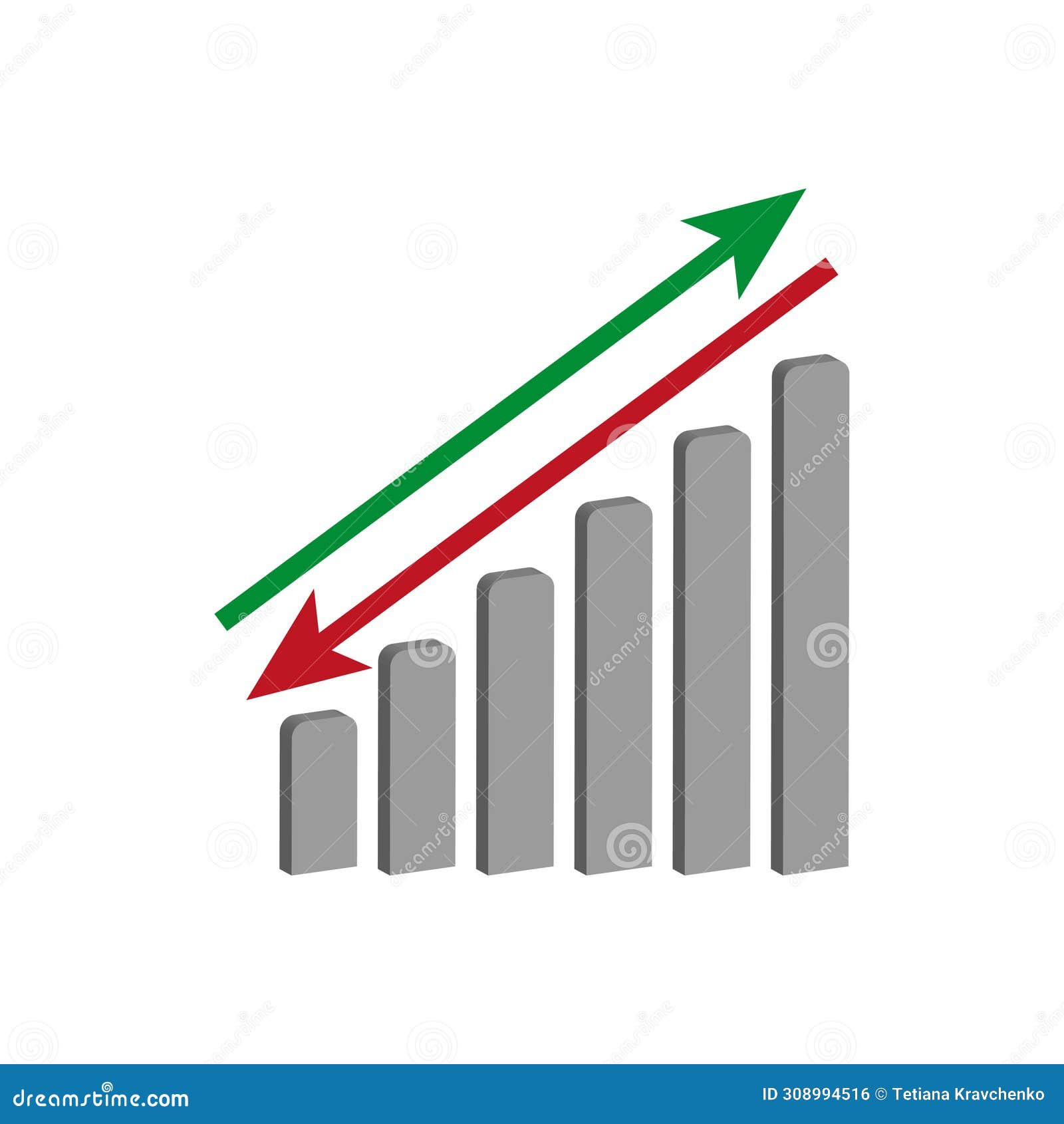 Growth and Decline Chart. Market Trend Analysis. Vector Illustration ...