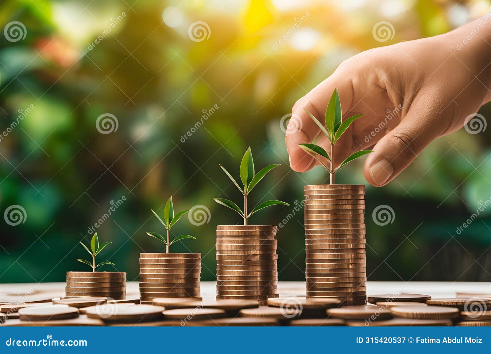 Growth Development Illustrated through Increasing Profits Graph Concept ...