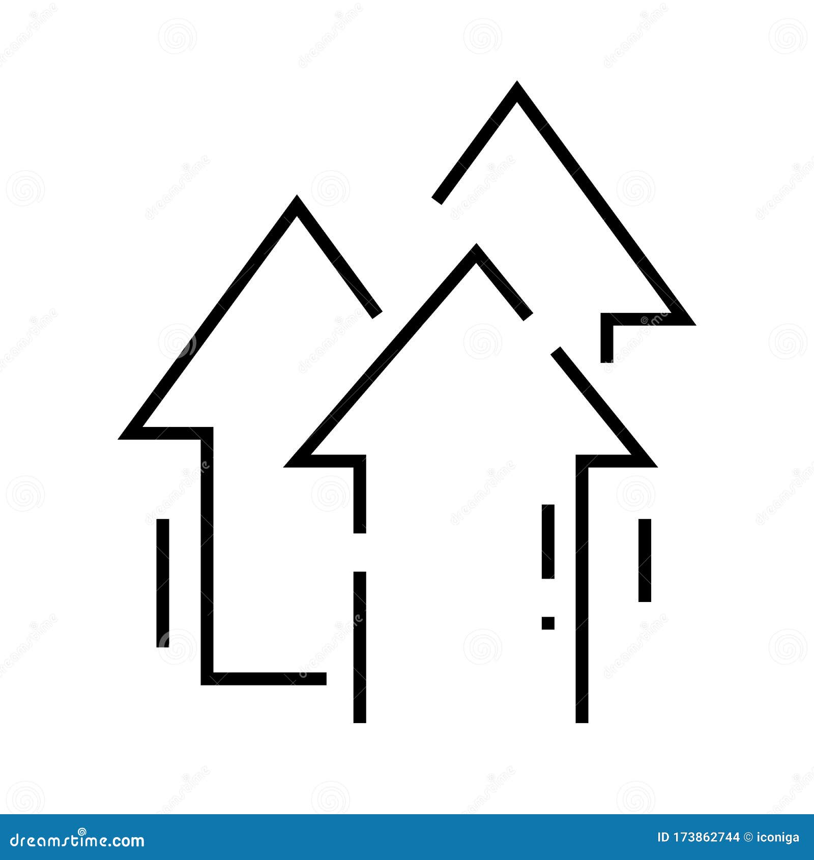 Growth Direction Line Icon, Concept Sign, Outline Vector Illustration ... Growth Direction Line Icon, Concept Sign, Outline Vector Illustration ...