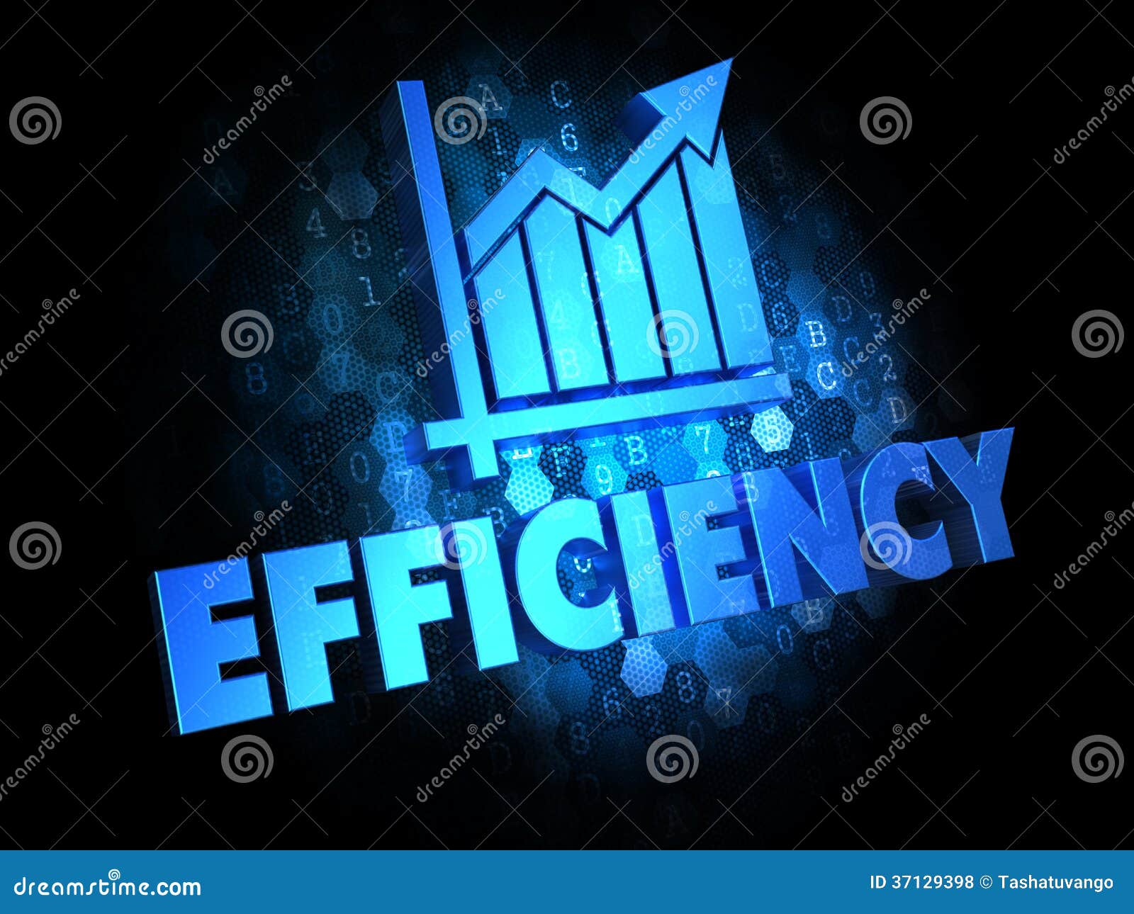 Growth Efficiency Concept on Digital Background. Stock Illustration ...