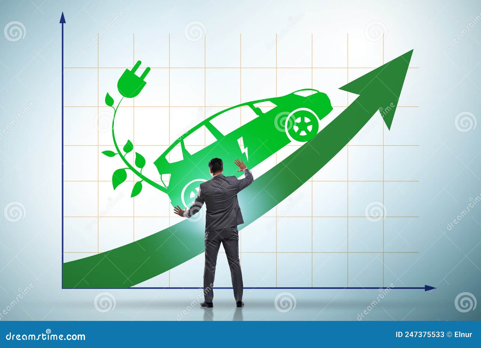Growth of Electric Car Usage Concept Stock Image - Image of electricity ...