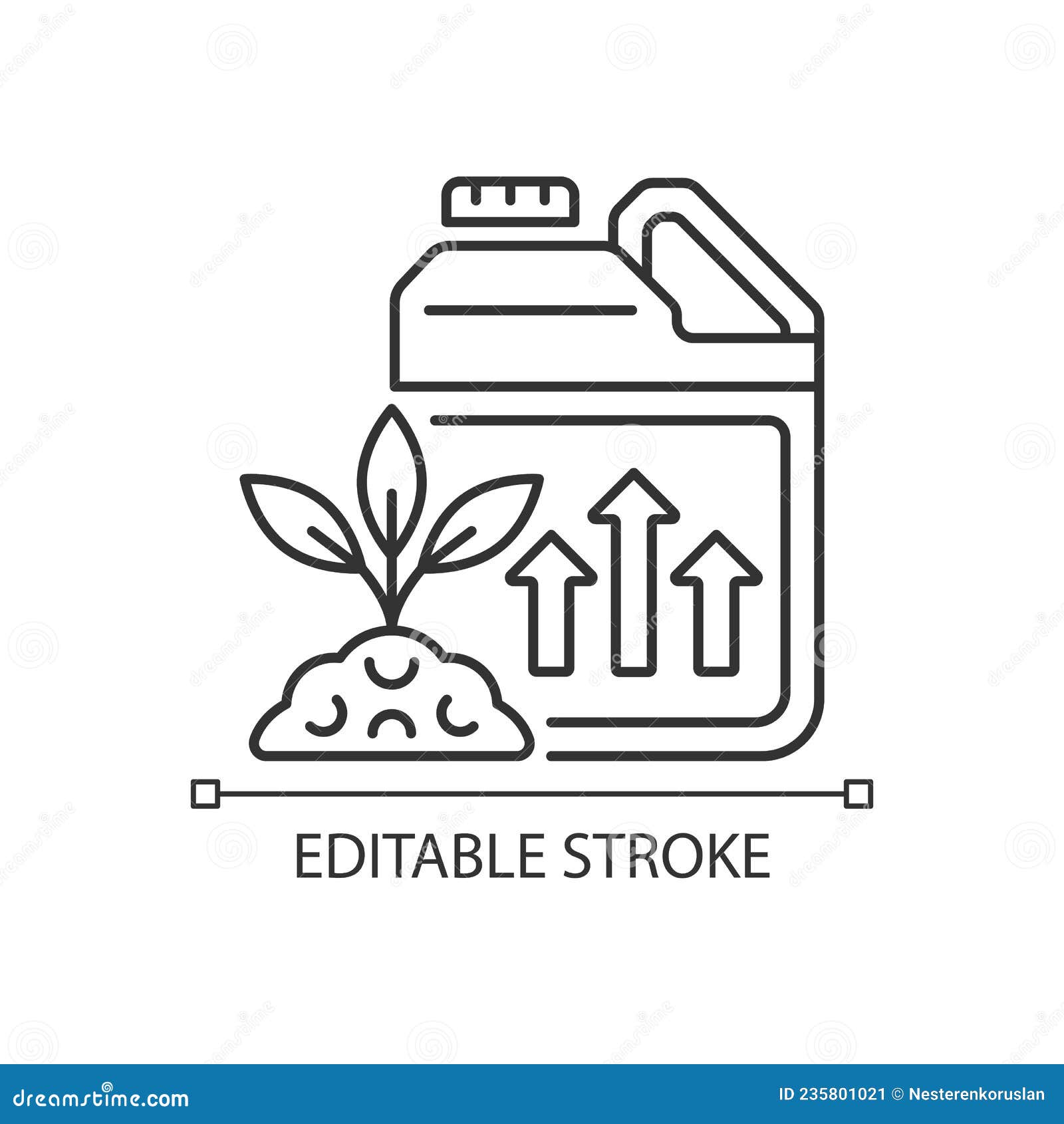Growth Enhancer Linear Icon Stock Vector - Illustration of booster ...
