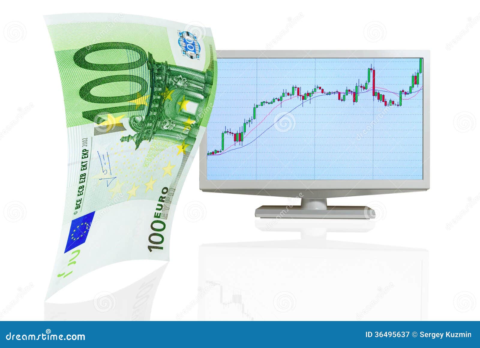 Growth of the the euro. stock illustration. Illustration of indicators ...