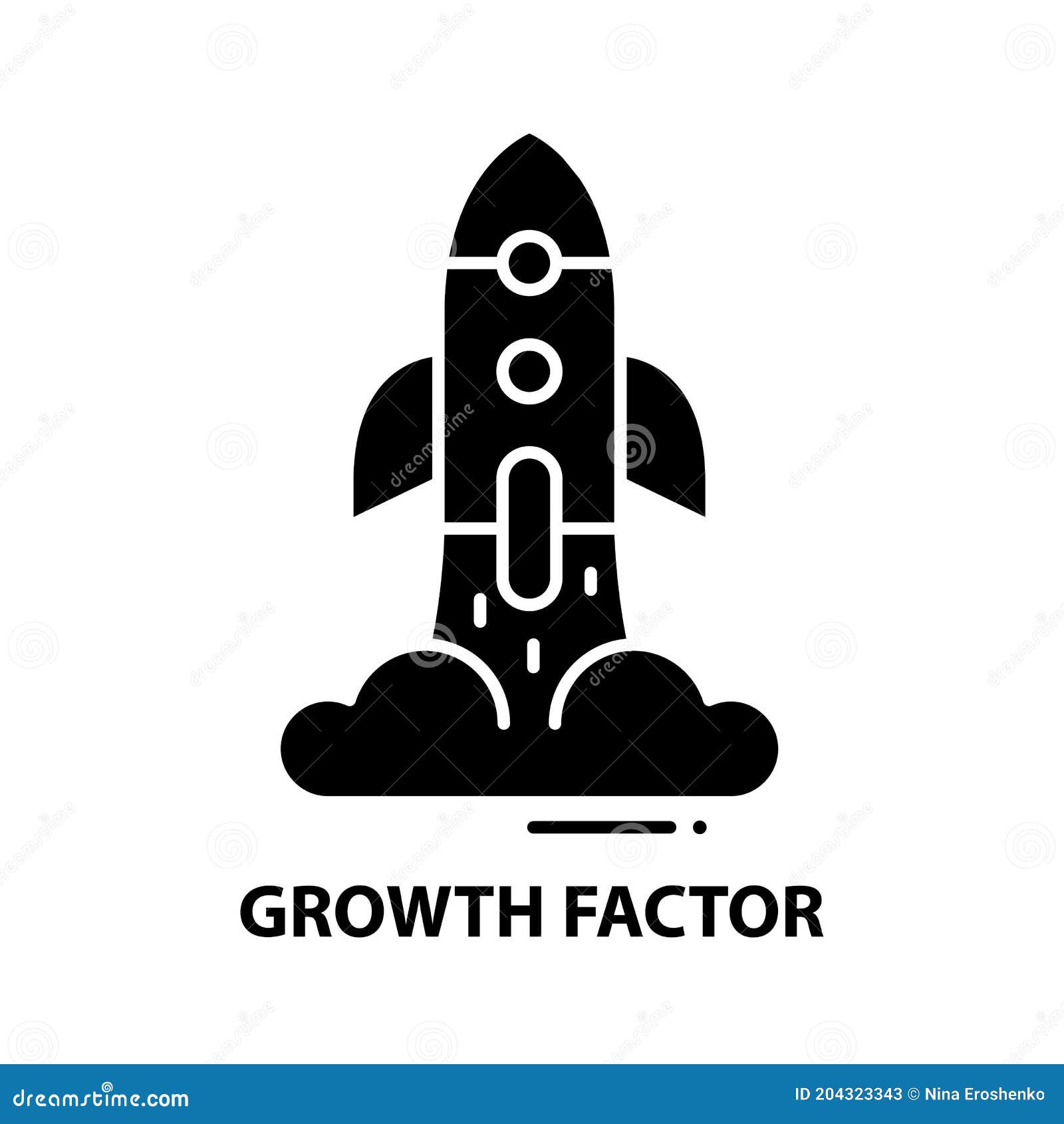 Growth Factor Icon, Black Vector Sign with Editable Strokes, Concept ...