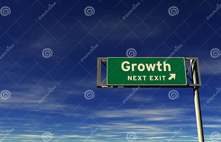 Growth - Freeway Exit Sign stock illustration. Illustration of next ...