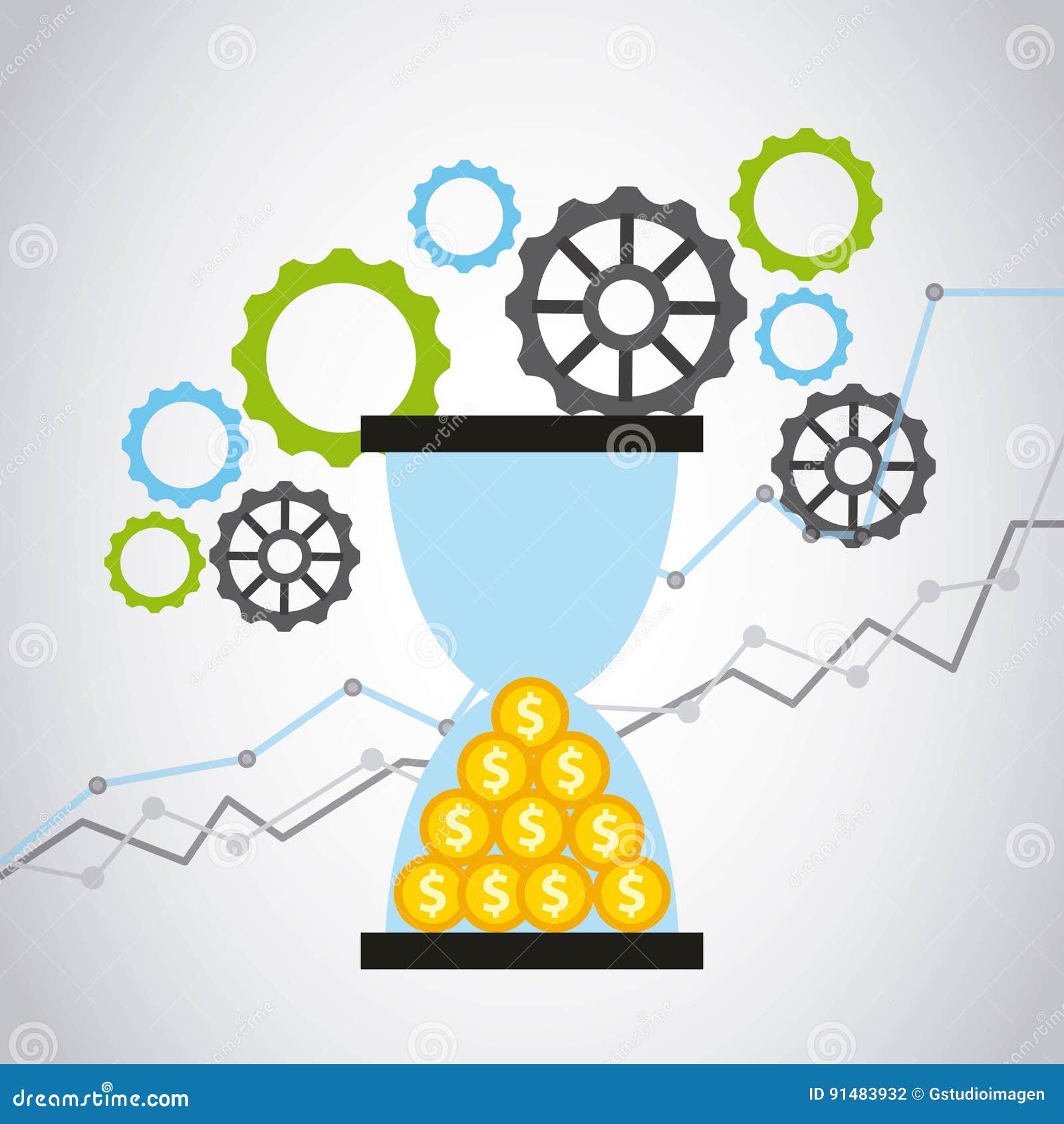 Growth Funding Presentation Graph Stock Vector - Illustration of chart ...