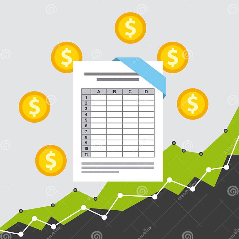 Growth Funding Presentation Graph Stock Vector - Illustration of ...