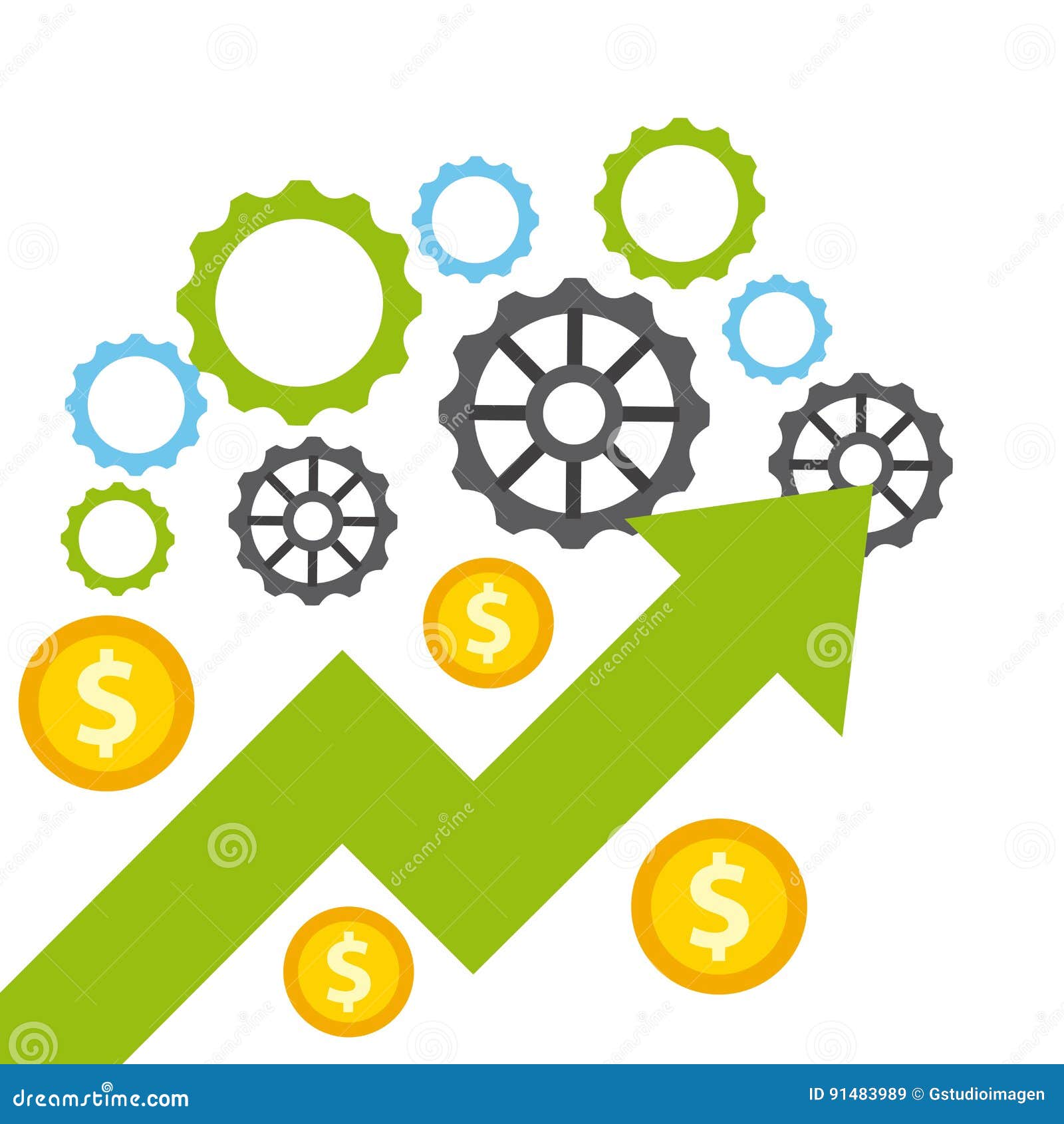 Growth Funding Presentation Graph Stock Vector - Illustration of vector ...
