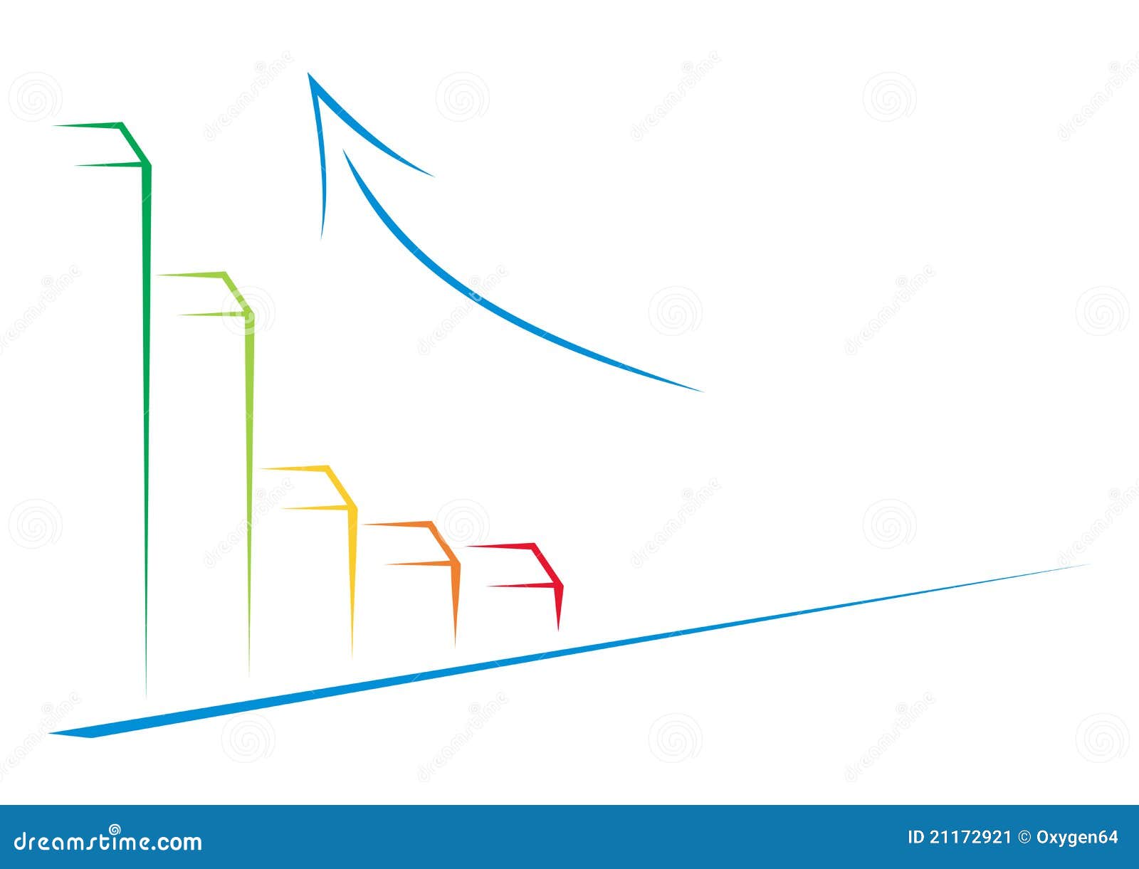 Growth on graph stock vector. Illustration of improvement - 21172921