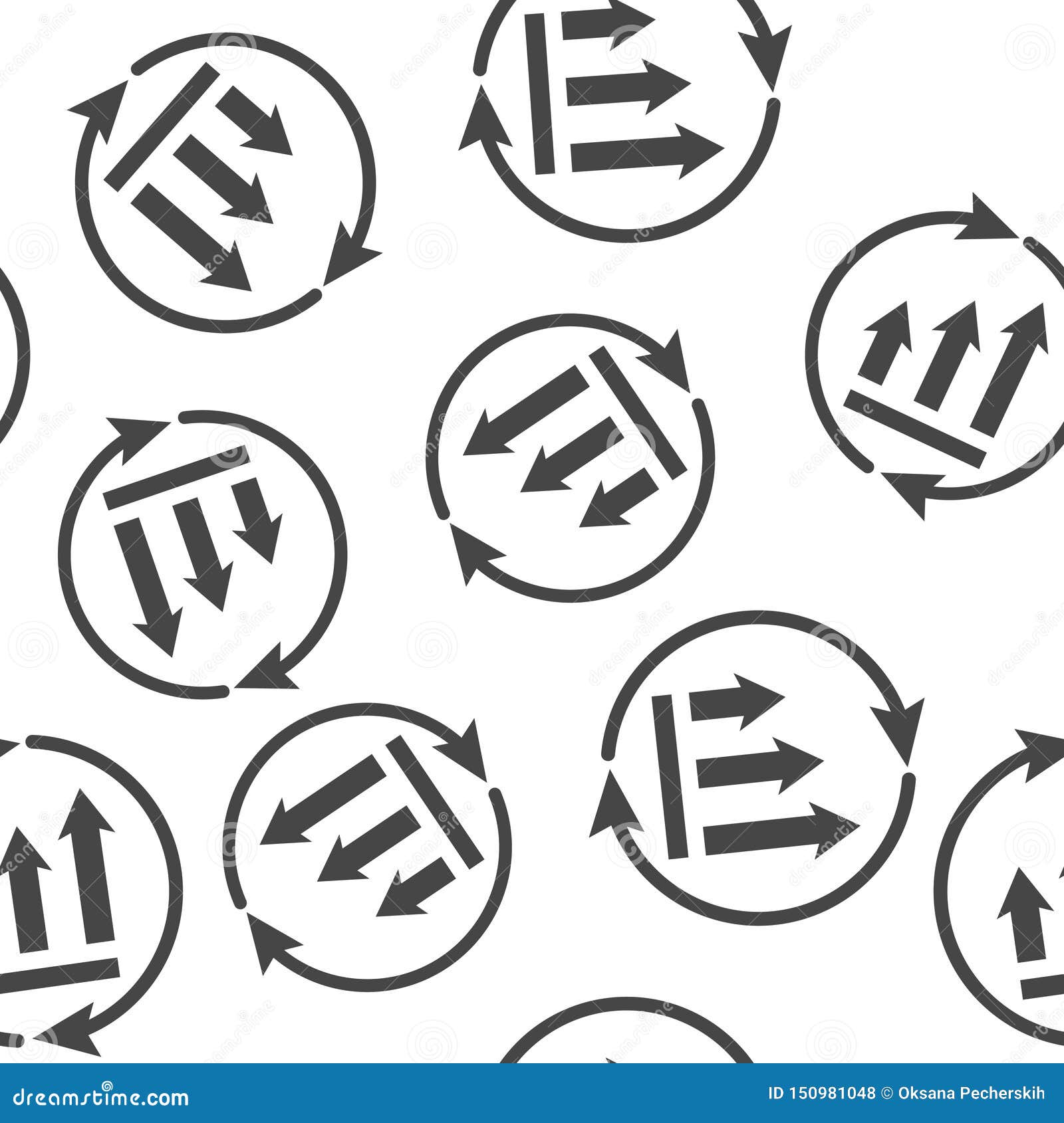 Growth Graph with Arrows in a Circle. Vector Business Icon Schedule ...