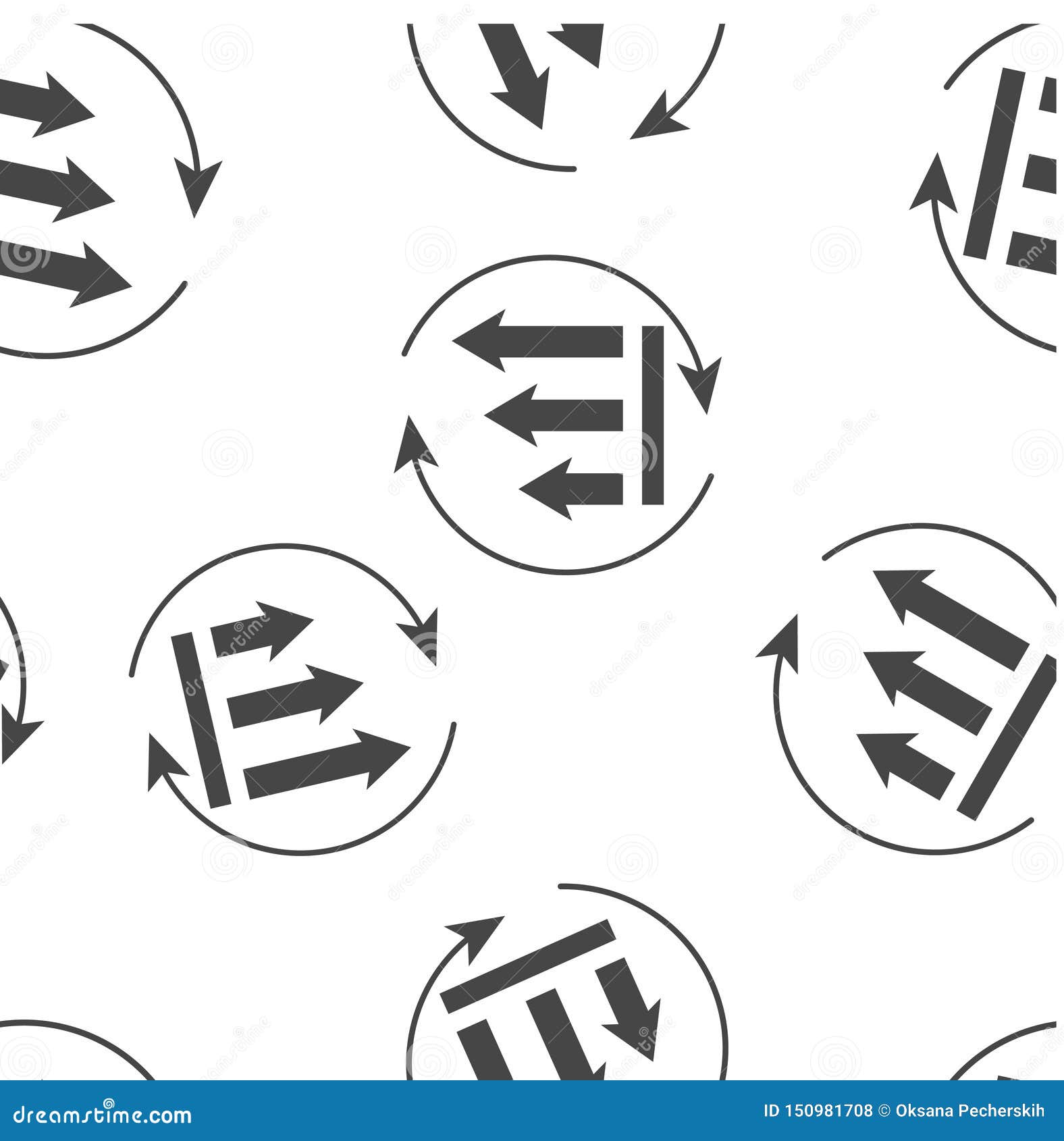 Growth Graph with Arrows in a Circle. Vector Business Icon Schedule ...
