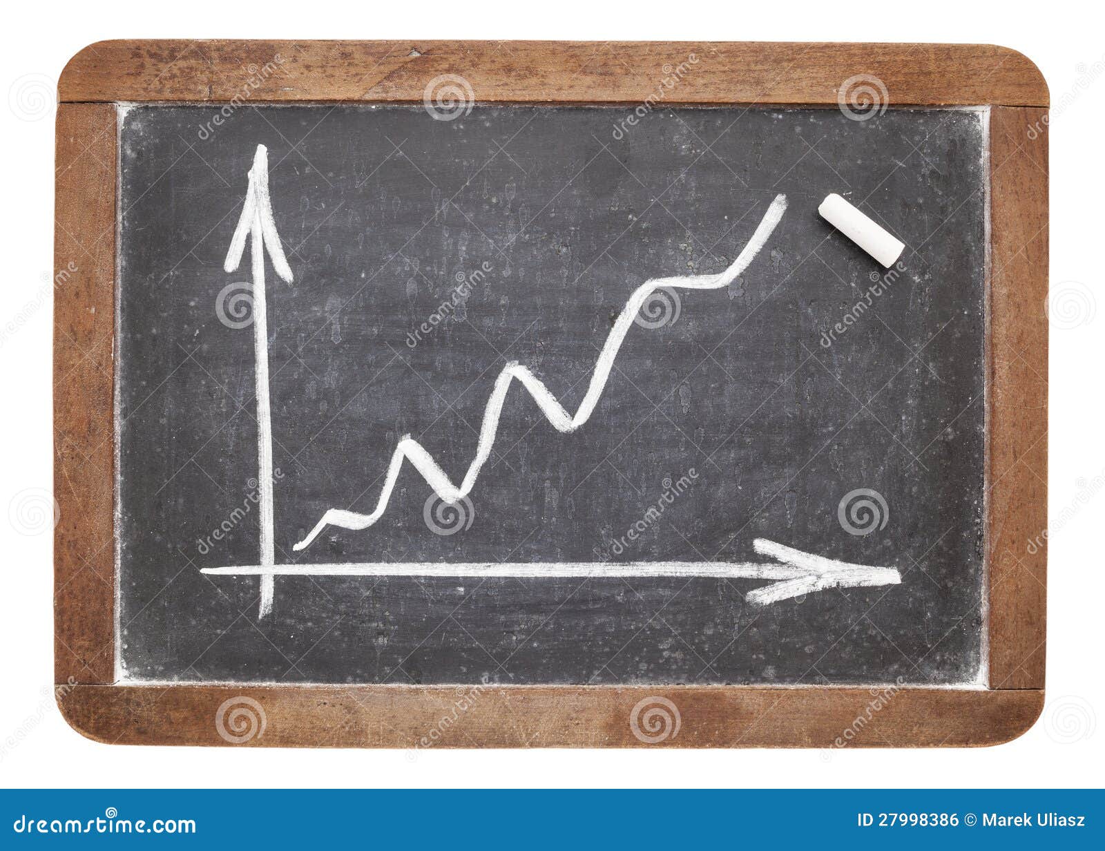 Growth graph on blackboard stock photo. Image of chalk - 27998386