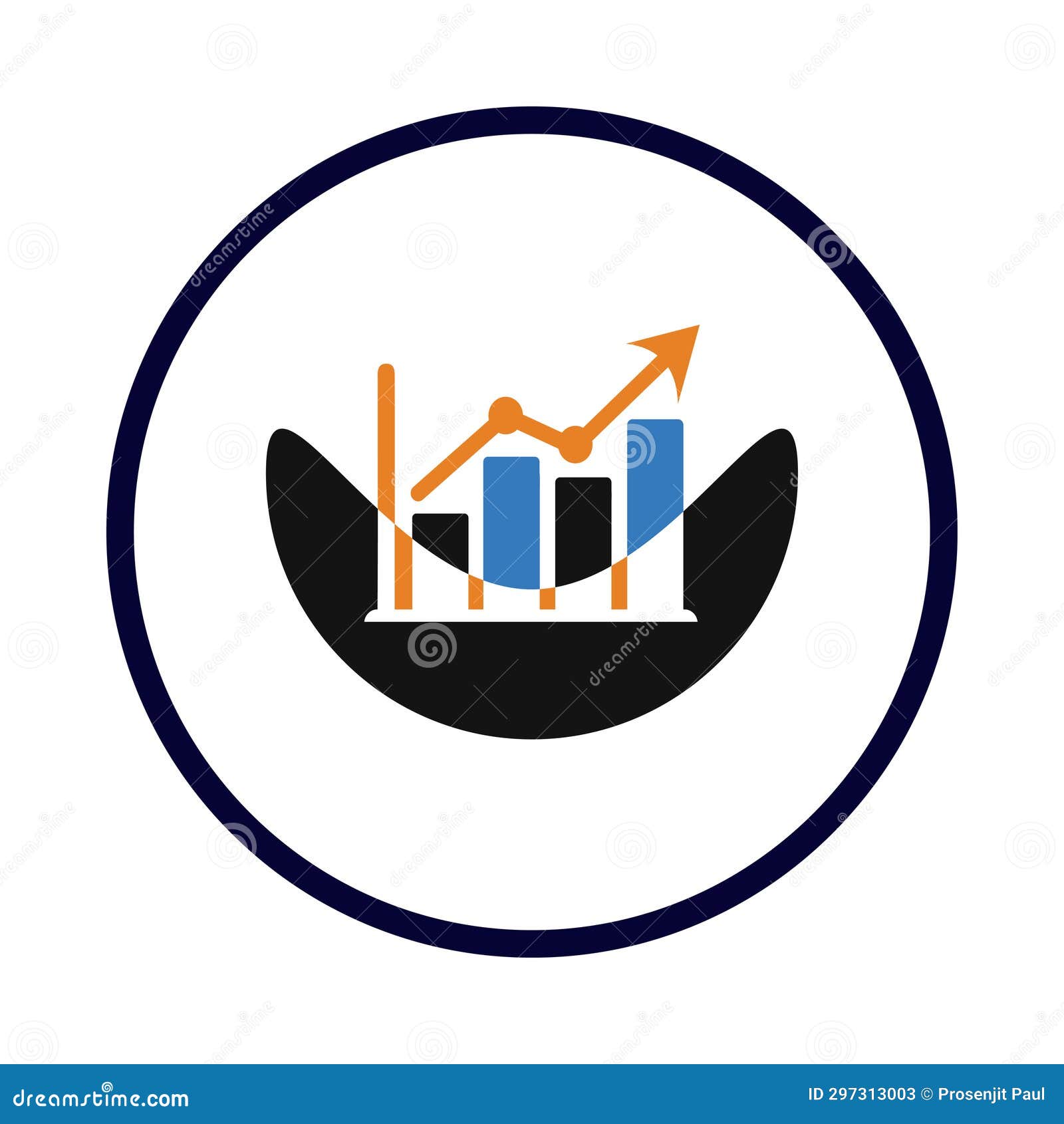 Growth, Graph Chart, Business Growth Graph Icon Stock Vector ...