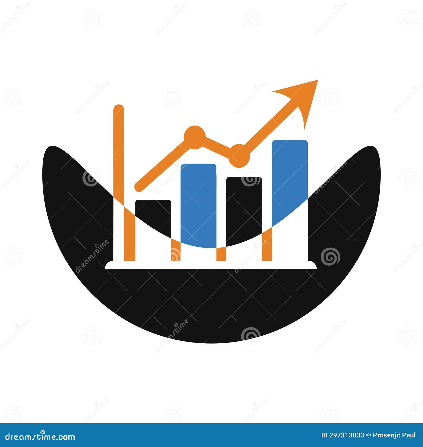 Growth, Graph Chart, Business Growth Graph Icon Stock Vector ...
