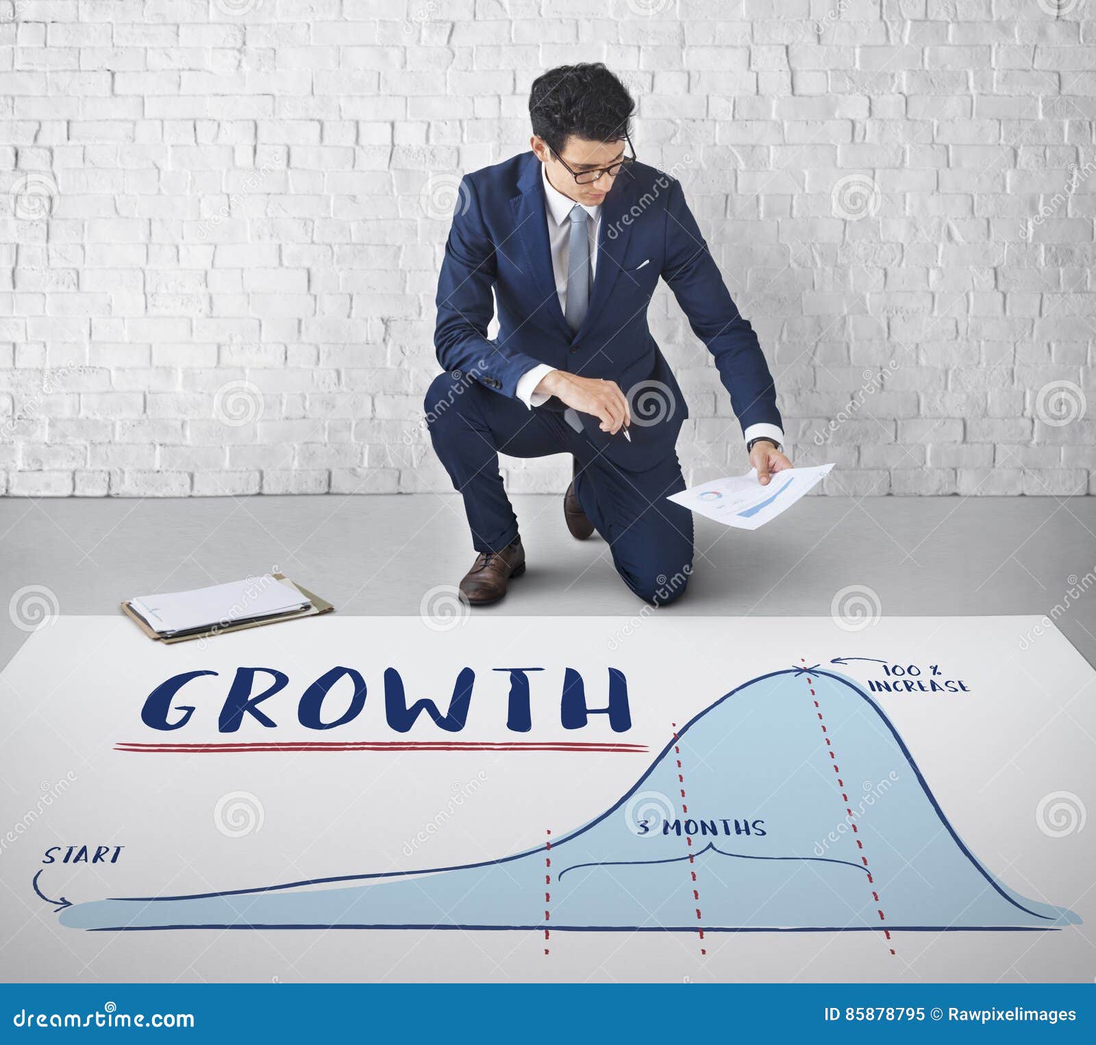 Growth Graph Chart Business Plan Strategy Concept Stock Image - Image ...