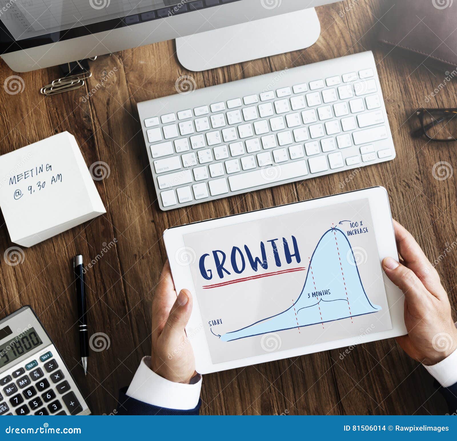 Growth Graph Chart Business Plan Strategy Concept Stock Photo - Image ...