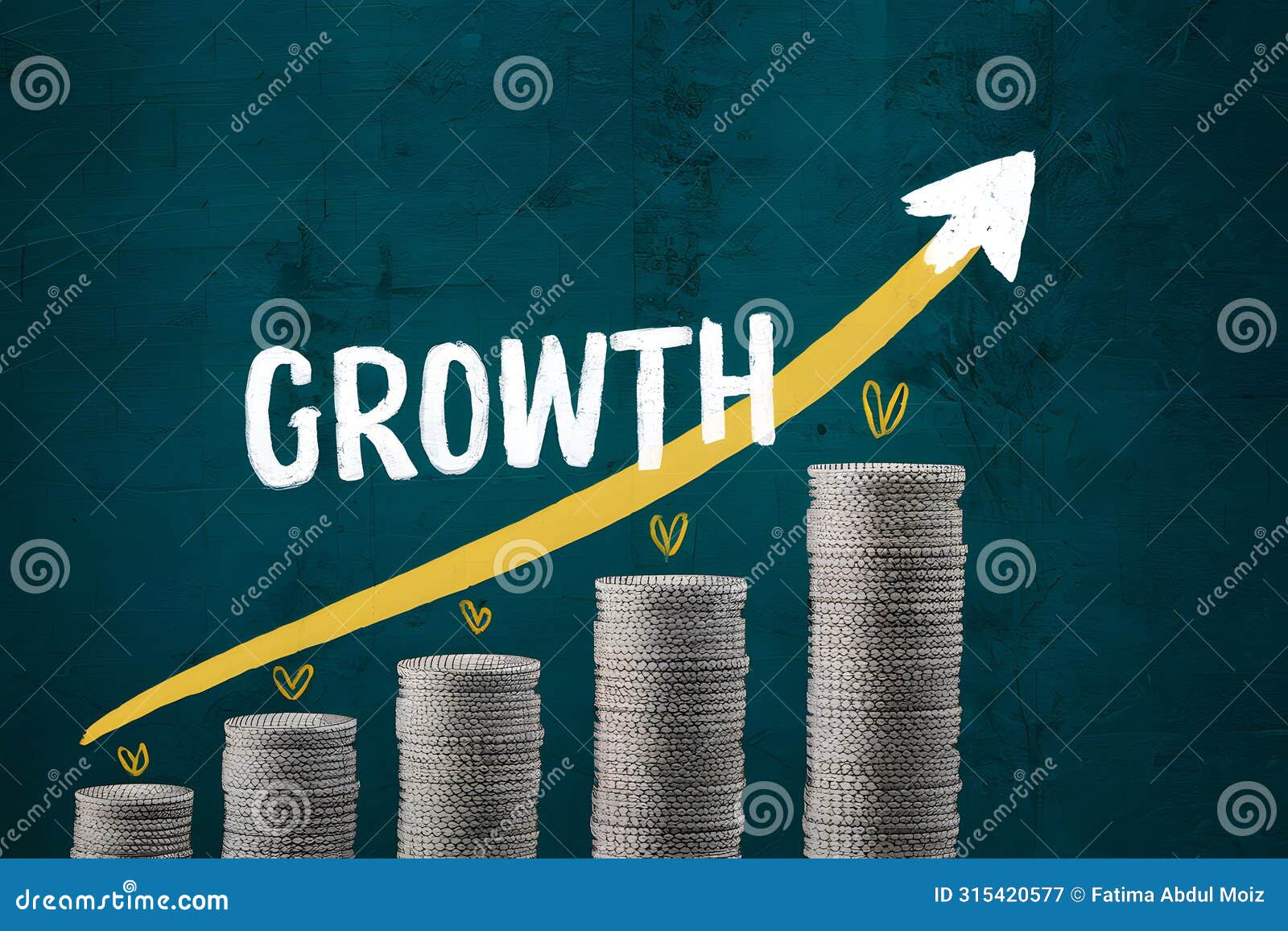 Growth Graph Chart, Development Arrows, Competition Concept, Rise ...