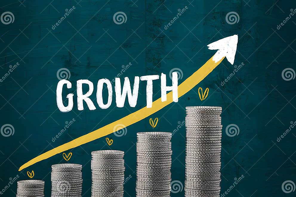 Growth Graph Chart, Development Arrows, Competition Concept, Rise ...