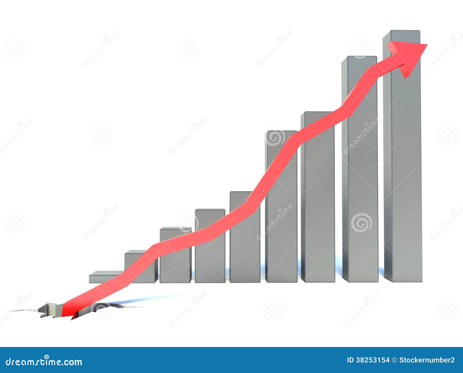 Growth graph concept stock illustration. Illustration of graphic - 38253154