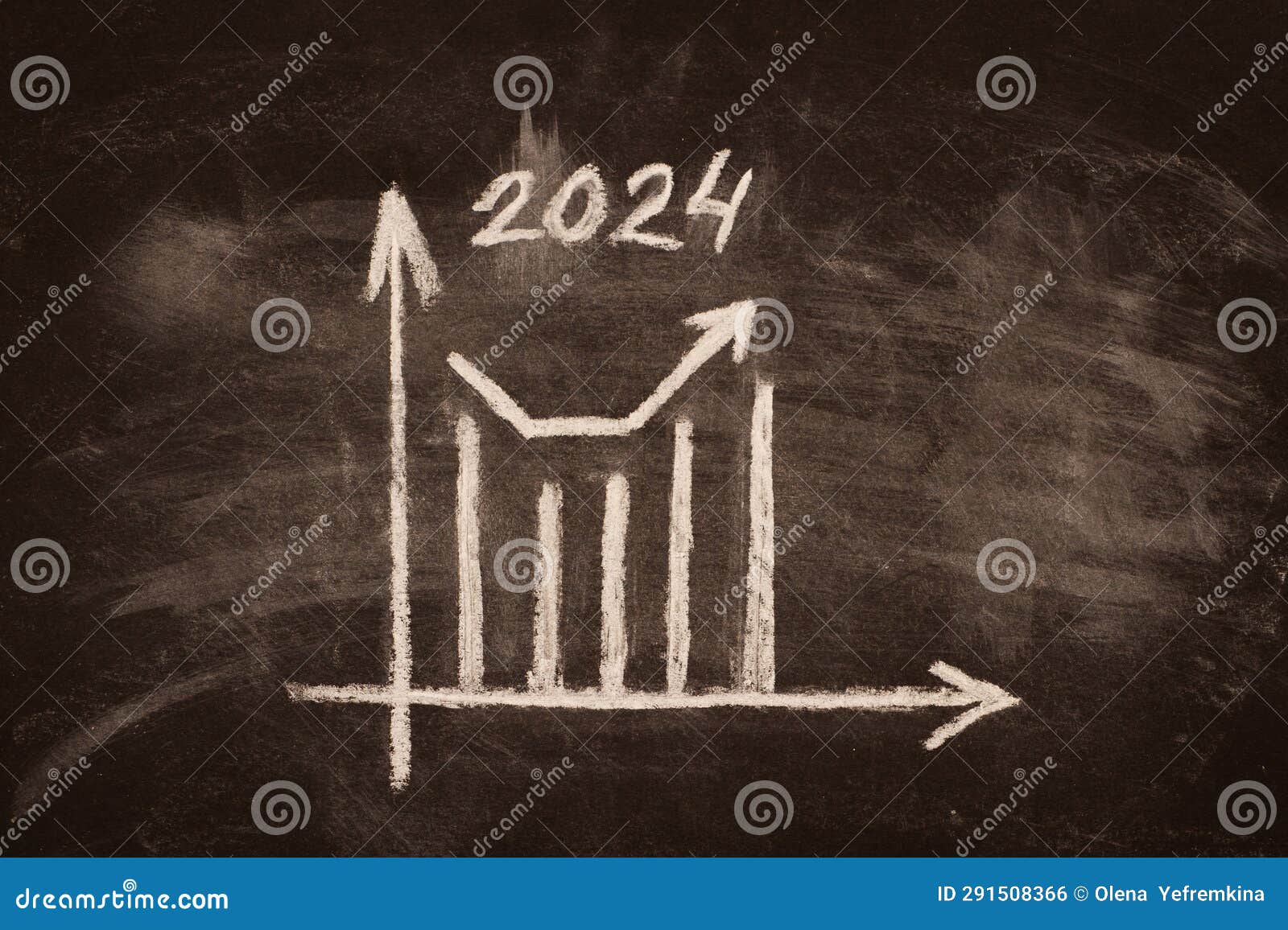 Growth Graph for 2024 Drawn on a Chalk Board. Stock Photo - Image of ...
