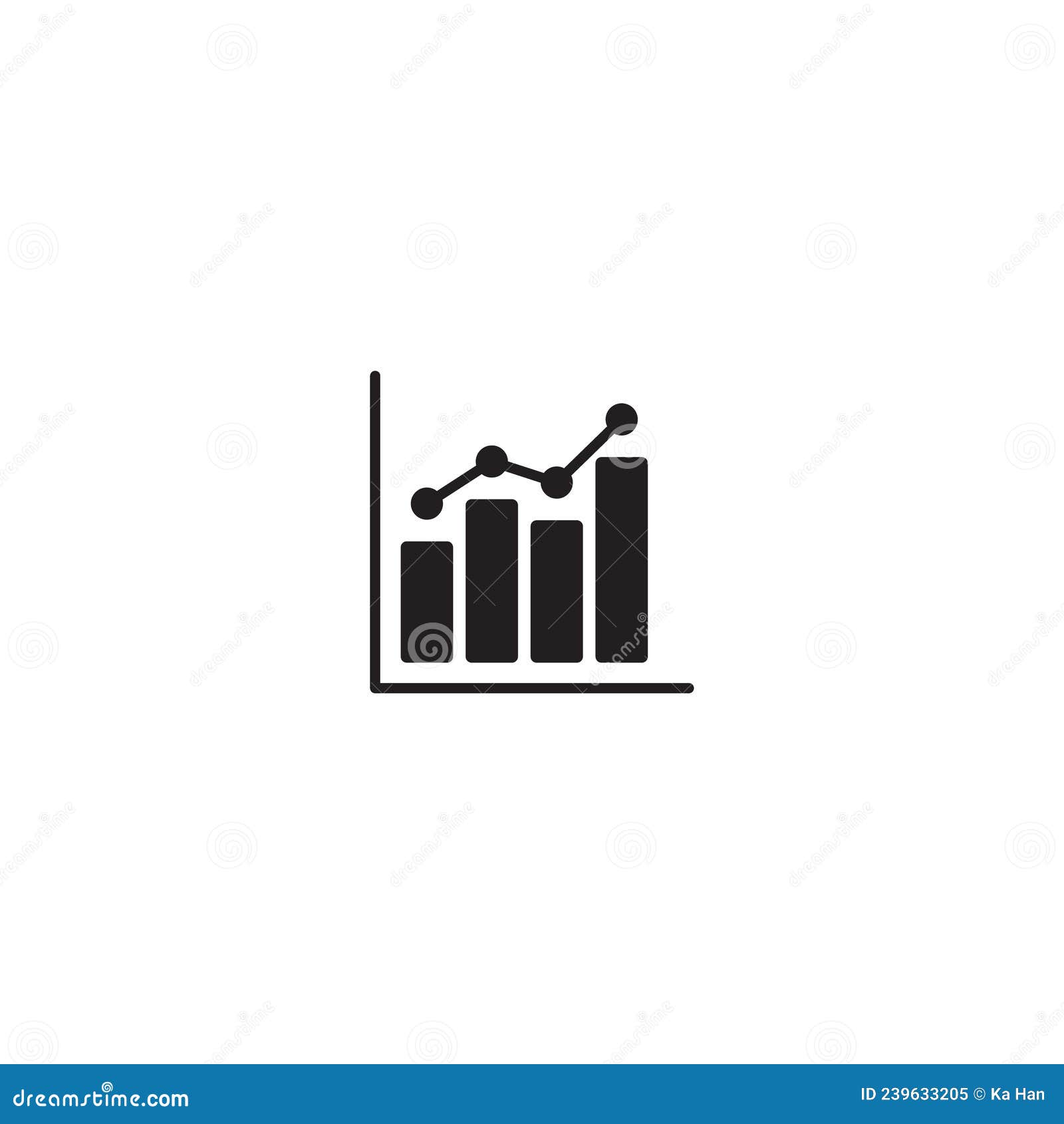 Growth Graph Icon Vector. Growing Chart Sign Symbol Stock Vector ...