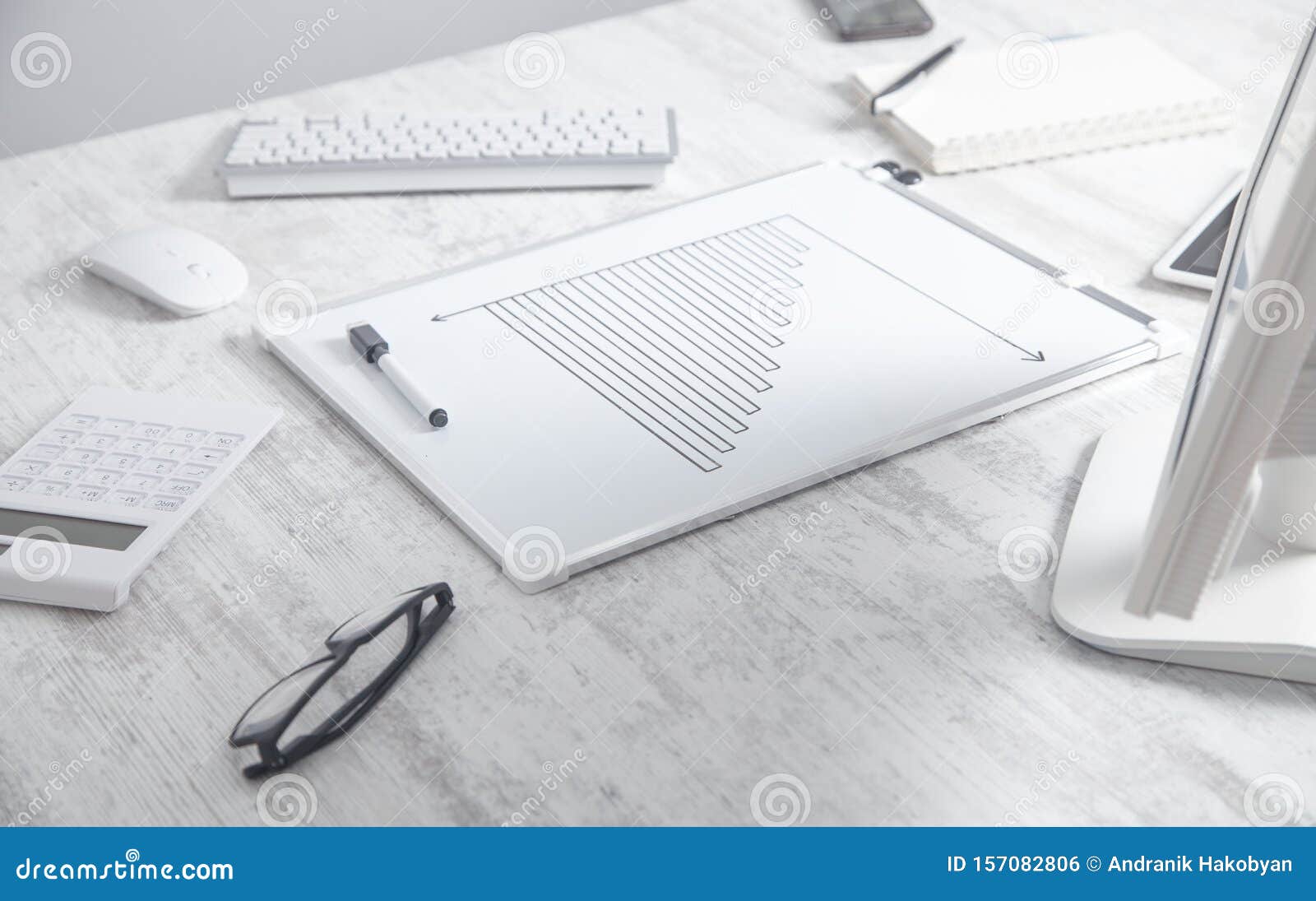 Growth Graph in Office Desk. Business Development Concept Stock Photo ...
