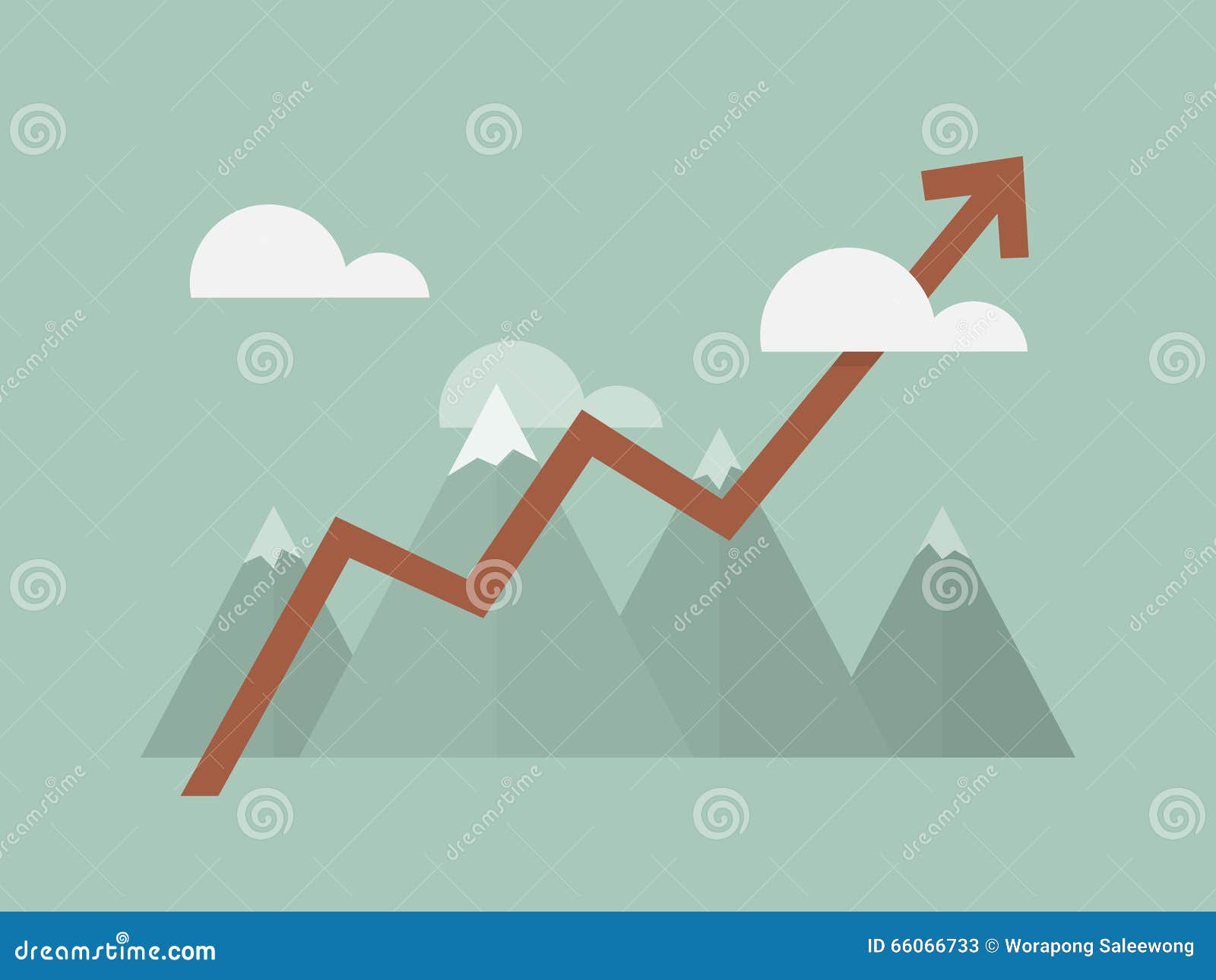 Growth stock vector. Illustration of development, presentation - 66066733