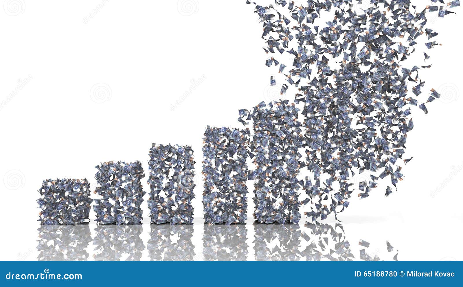 Growth Graph from Swiss Franc Banknotes Stock Illustration ...