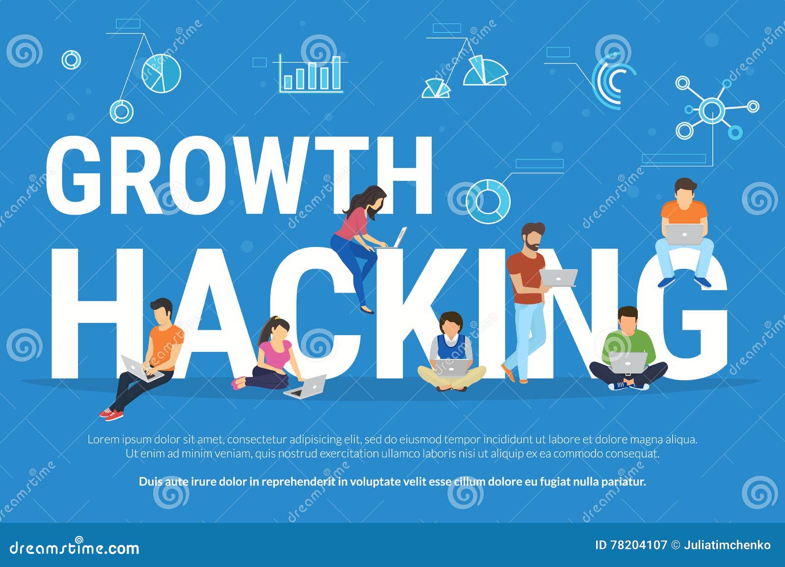 Growth Hacking Concept Illustration Stock Vector - Illustration of ...