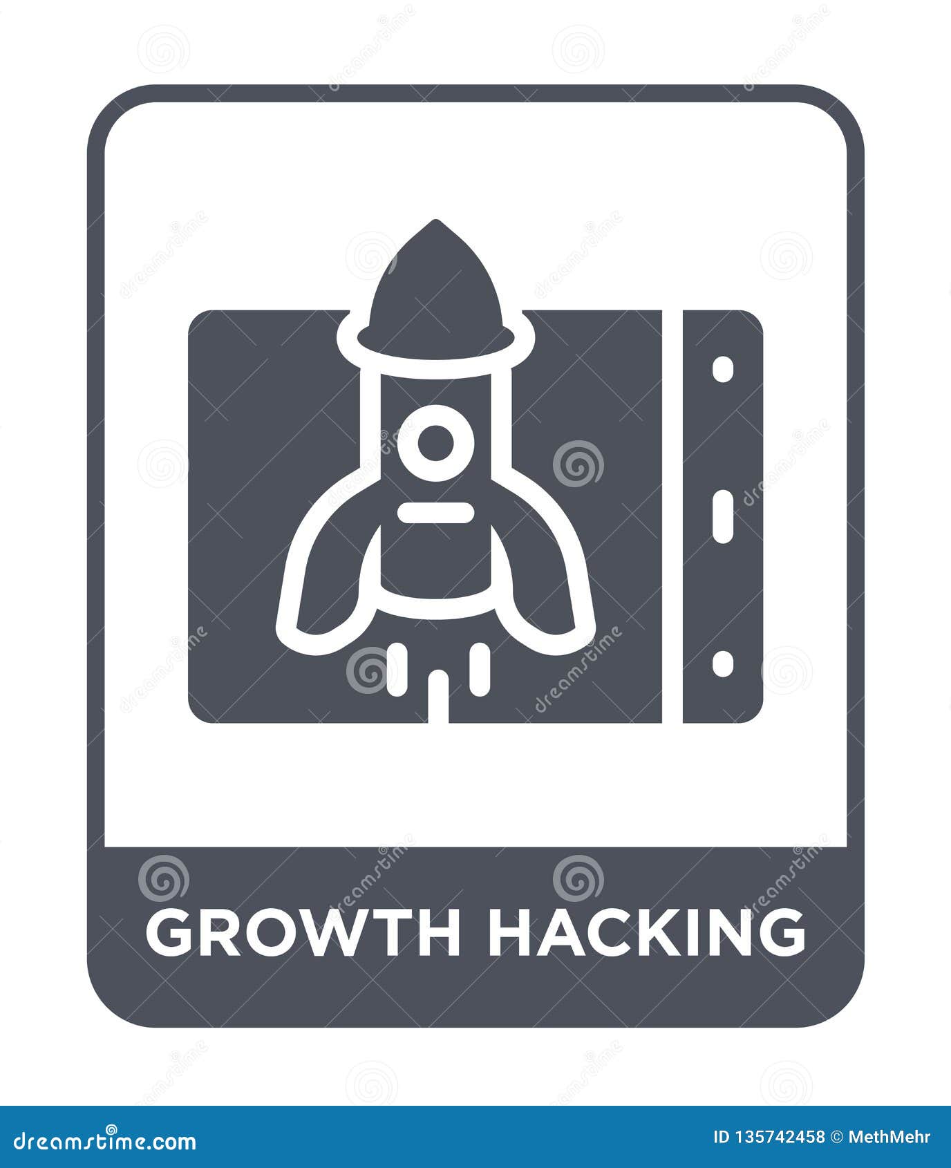 Growth Hacking Icon in Trendy Design Style. Growth Hacking Icon ...