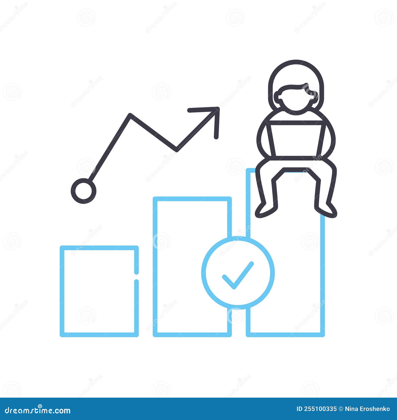 Growth Hacking Line Icon, Outline Symbol, Vector Illustration, Concept ...