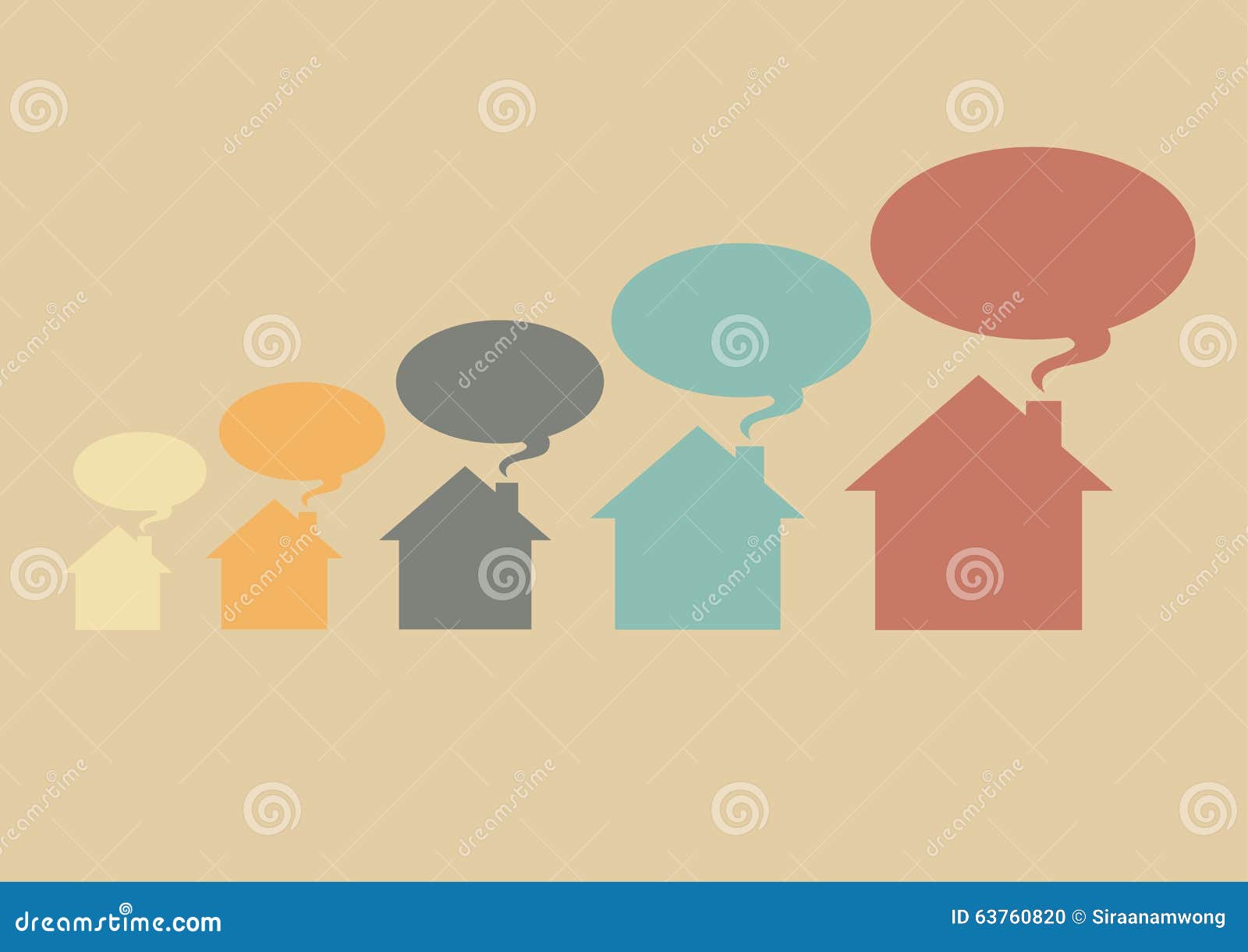Home Diagram With Devices On Blue Background Royalty-Free Stock ...