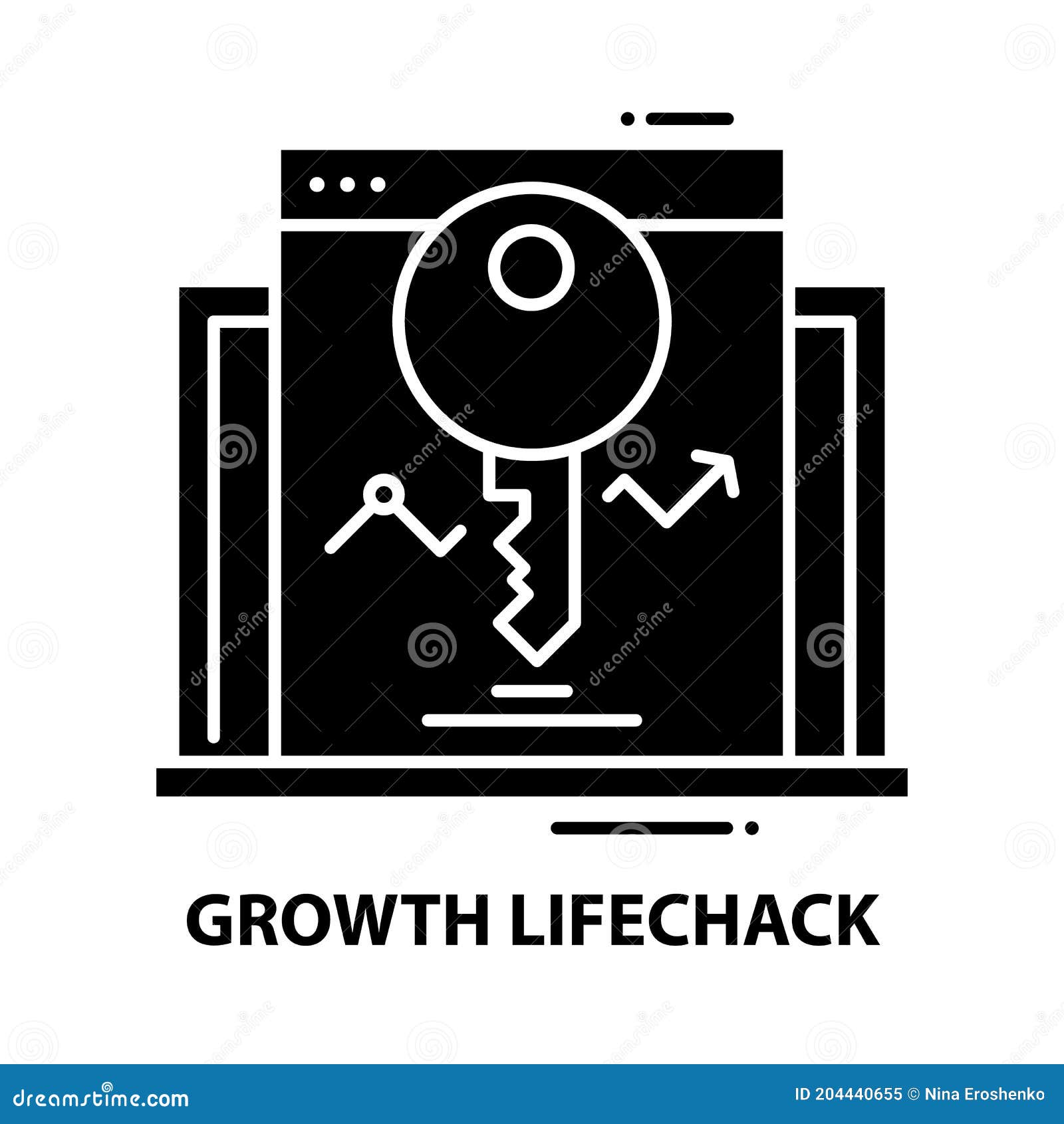 Growth Icon, Black Vector Sign with Editable Strokes, Concept ...