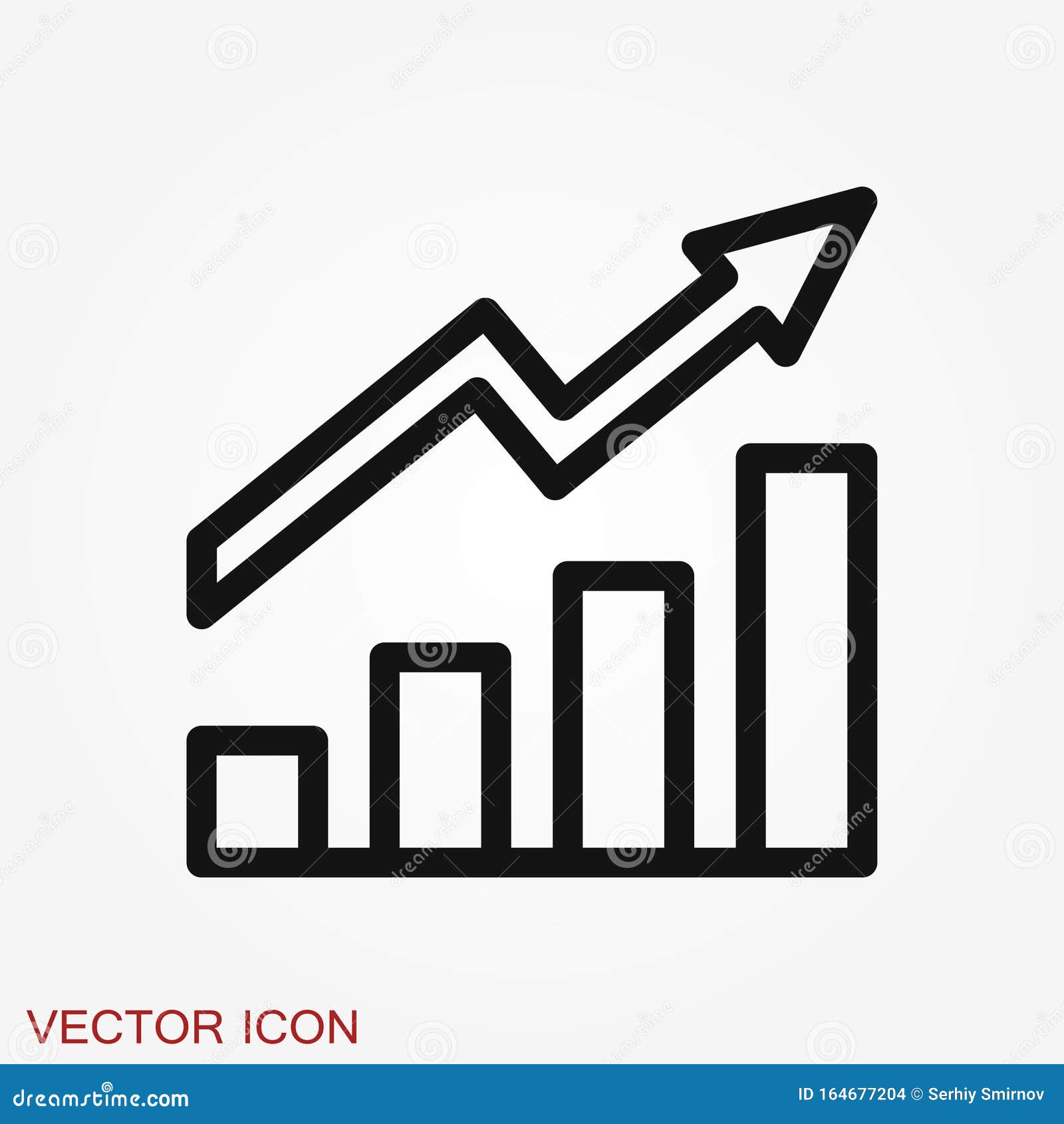Growth Icon, Business Infographic Icon, Vector Growth Symbol Stock ...