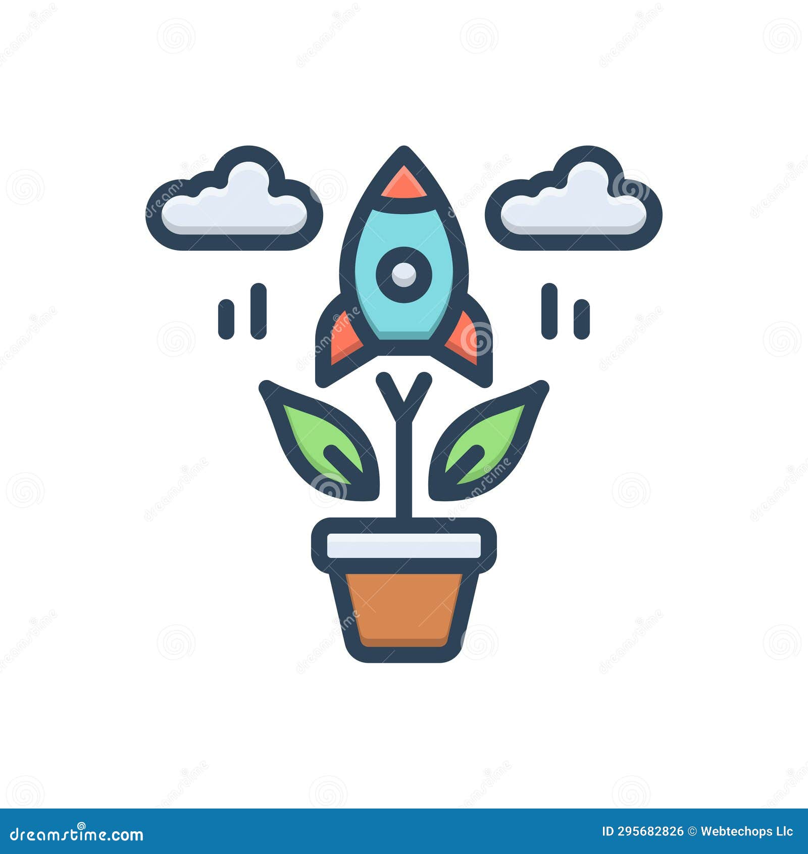 Color Illustration Icon for Growth, Development and Rising Stock ...