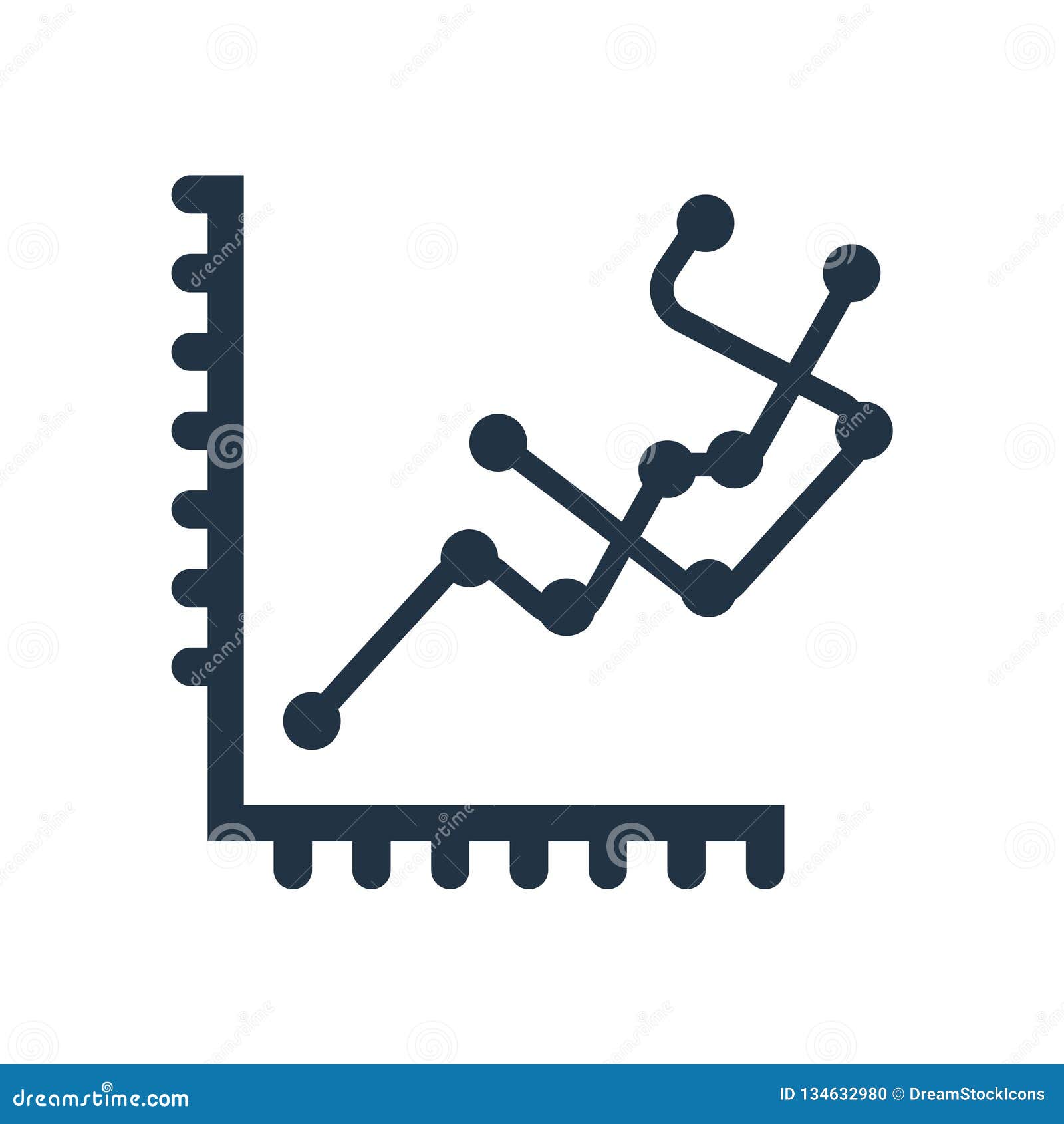 Growth Icon Vector Isolated on White Background, Growth Sign Stock ...