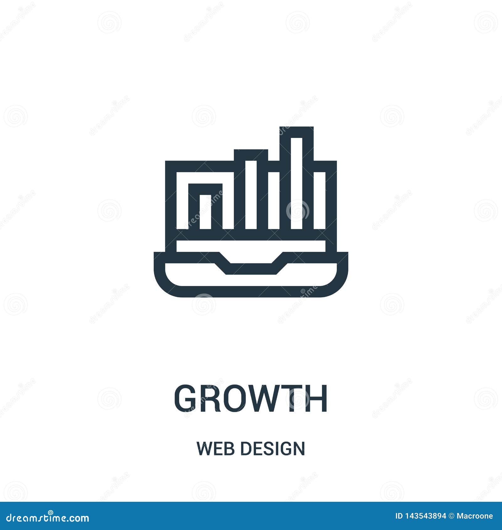 Growth Icon Vector from Web Design Collection. Thin Line Growth Outline ...