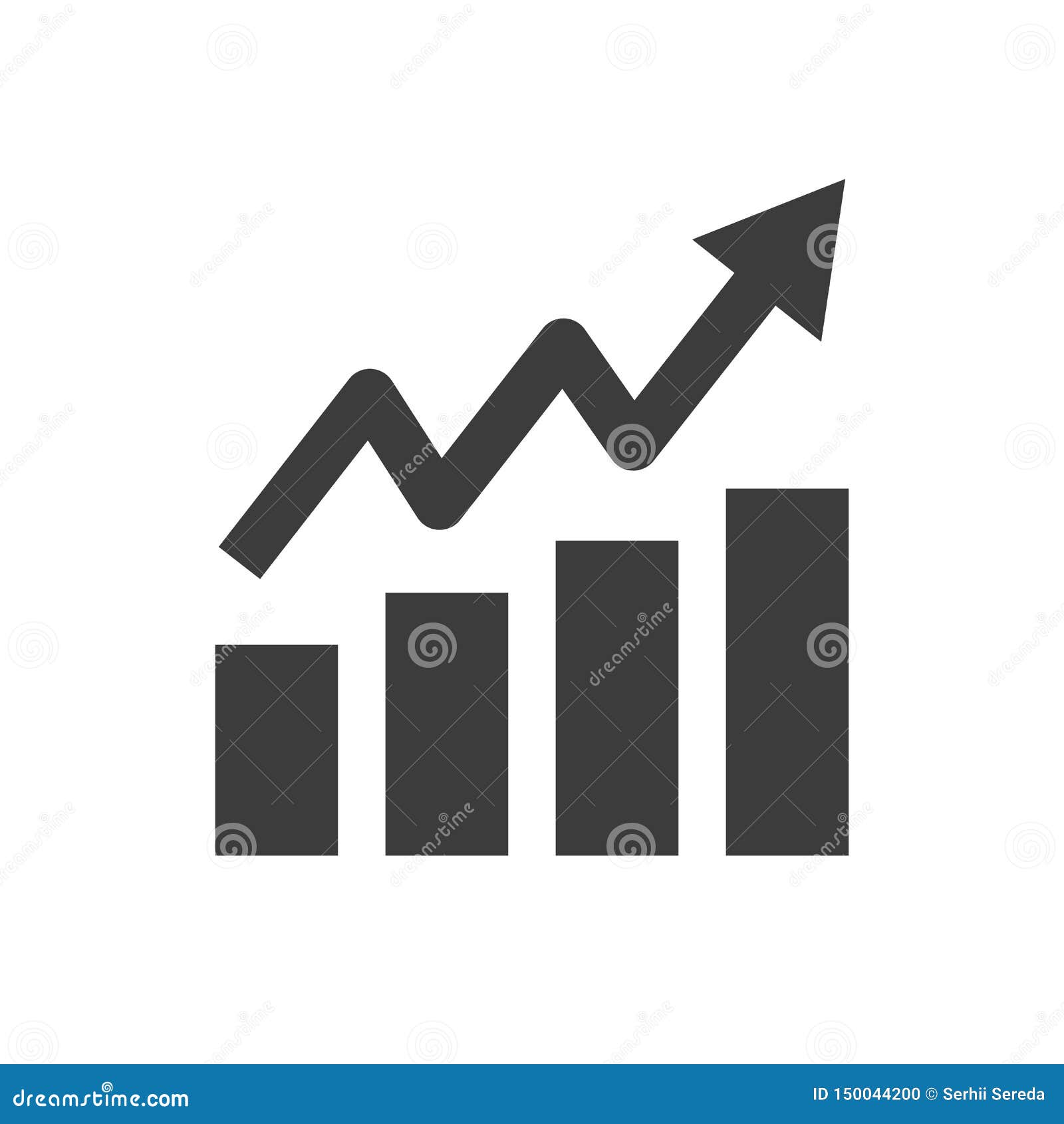 Growth Icon on White Background Stock Illustration - Illustration of ...