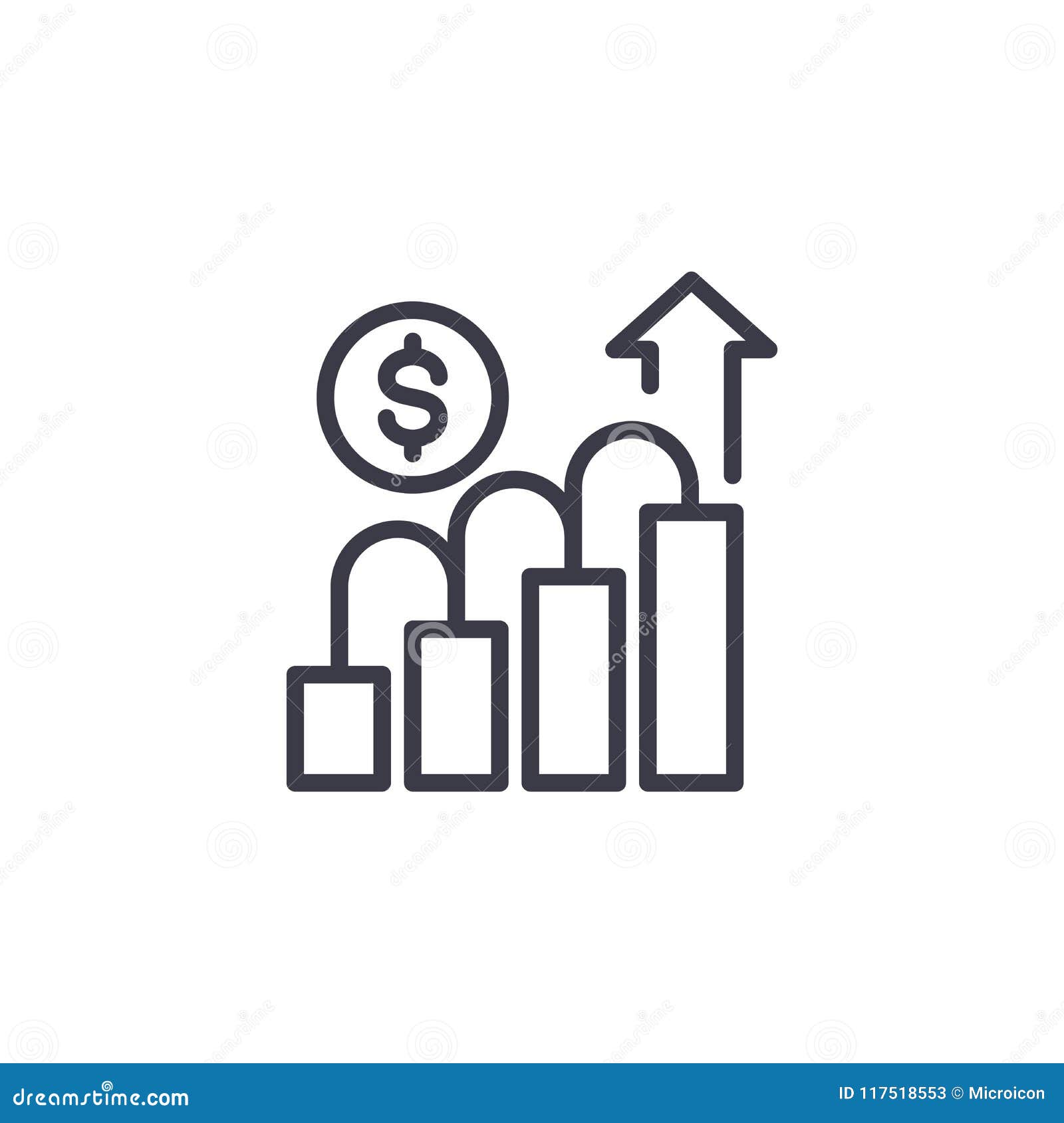 Indicators Line Icons Collection. Metrics, Data, Markers, Signals ...