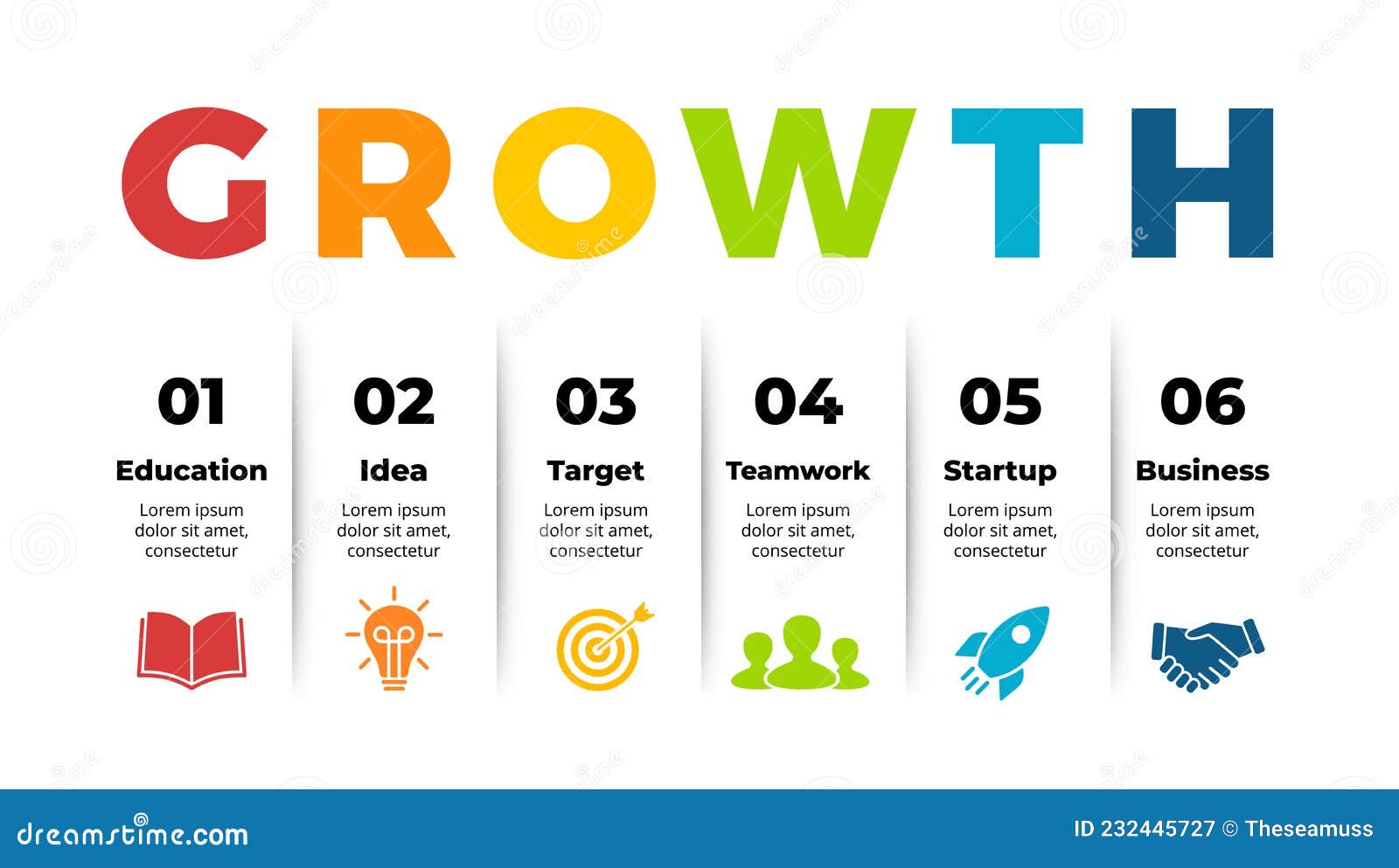 Growth Infographic. Presentation Slide Template. Paper Diagram Chart ...