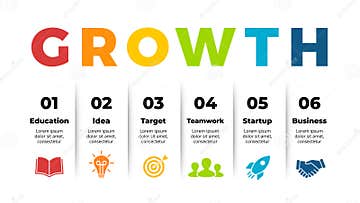 Growth Infographic. Presentation Slide Template. Paper Diagram Chart ...