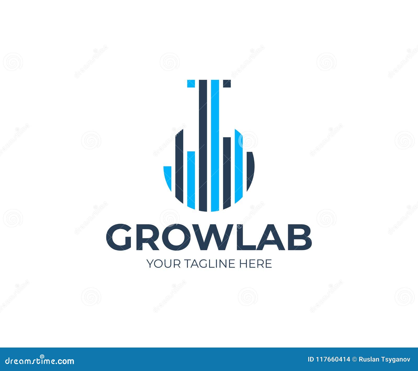 Growth Lab Logo Template. Lab Flask and Graph Vector Design Stock ...
