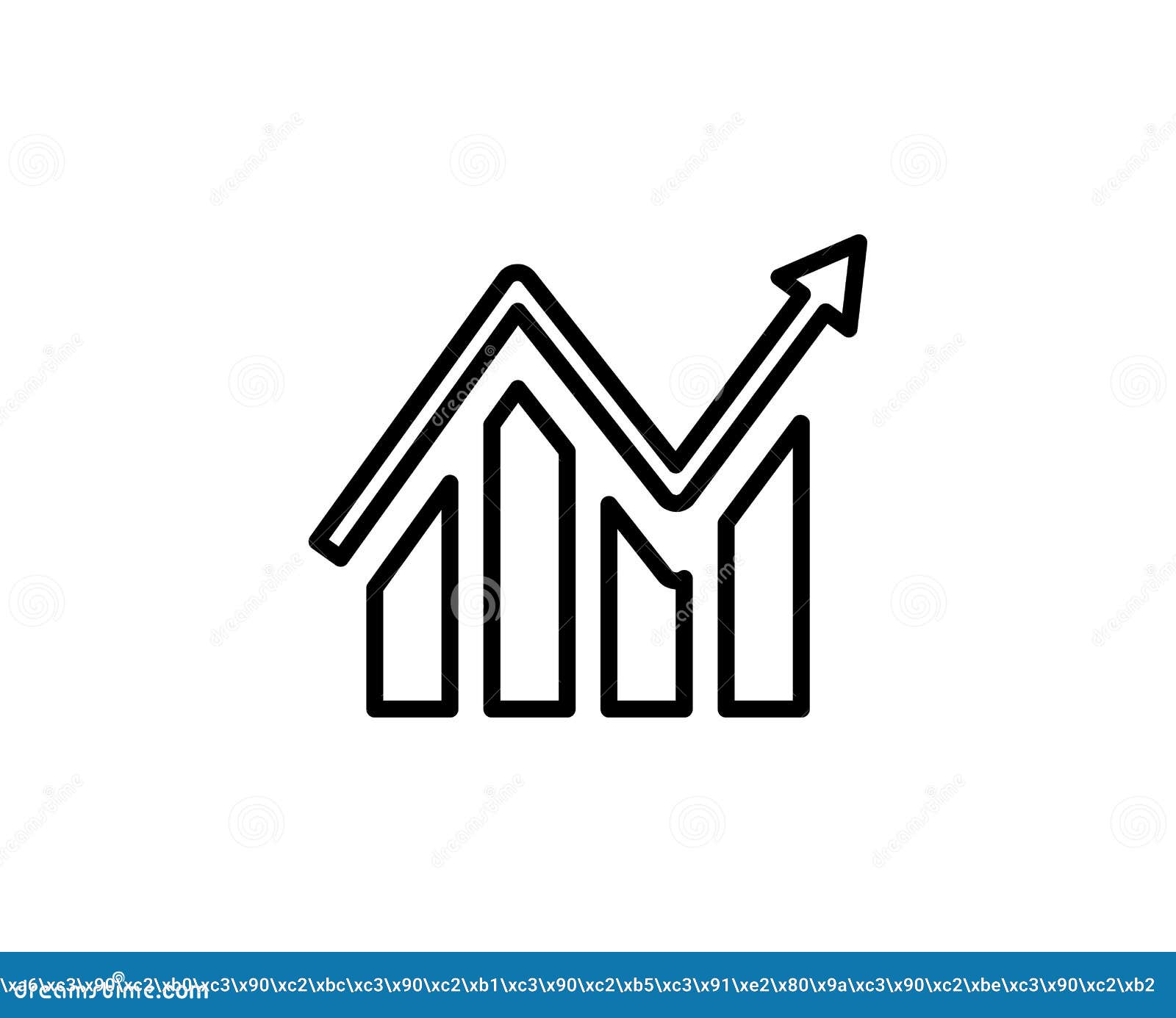 Growth line icon stock vector. Illustration of grow - 190295488