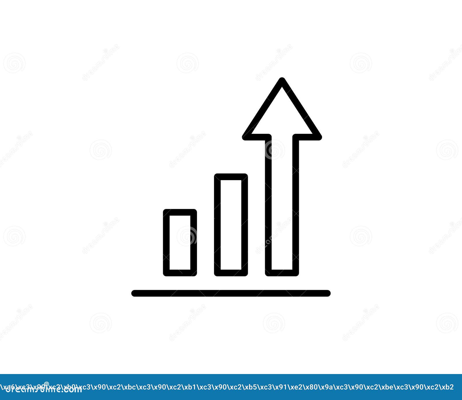 Growth line icon stock vector. Illustration of market - 190295508