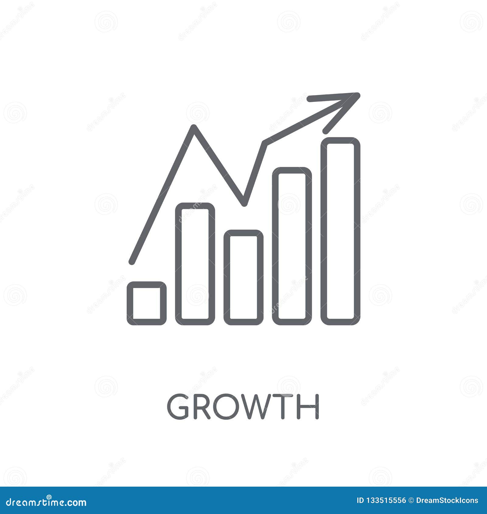 Growth Linear Icon. Modern Outline Growth Logo Concept on White Stock ...