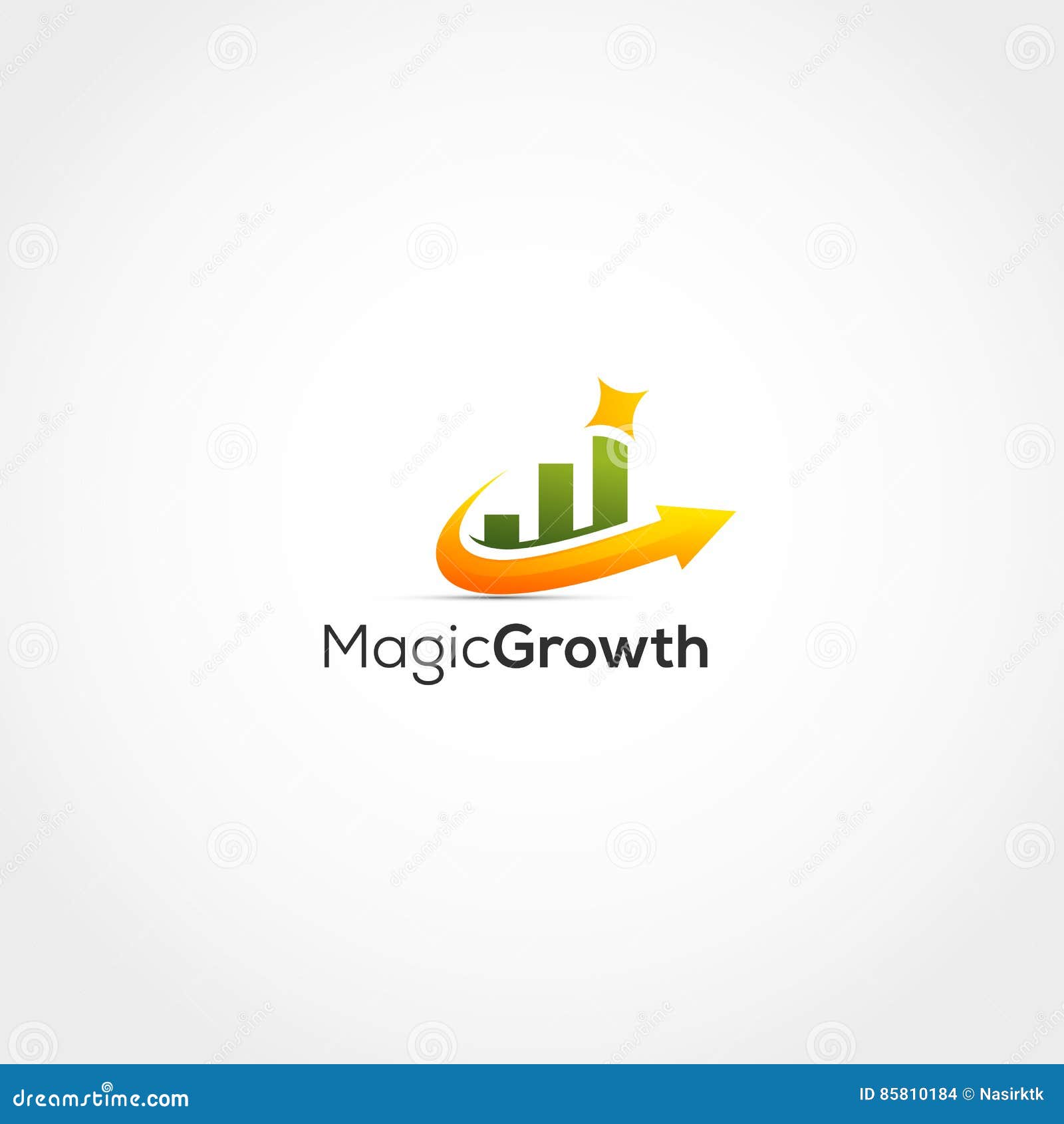 Growth Logo Design stock vector. Illustration of template - 85810184
