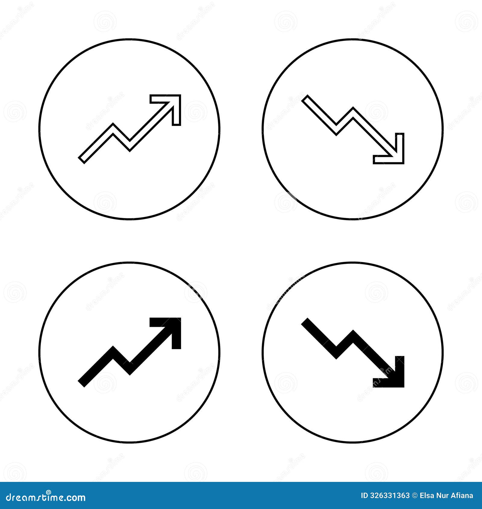 Line Increase And Decrease Icons Vector Illustration | CartoonDealer.com #225929646