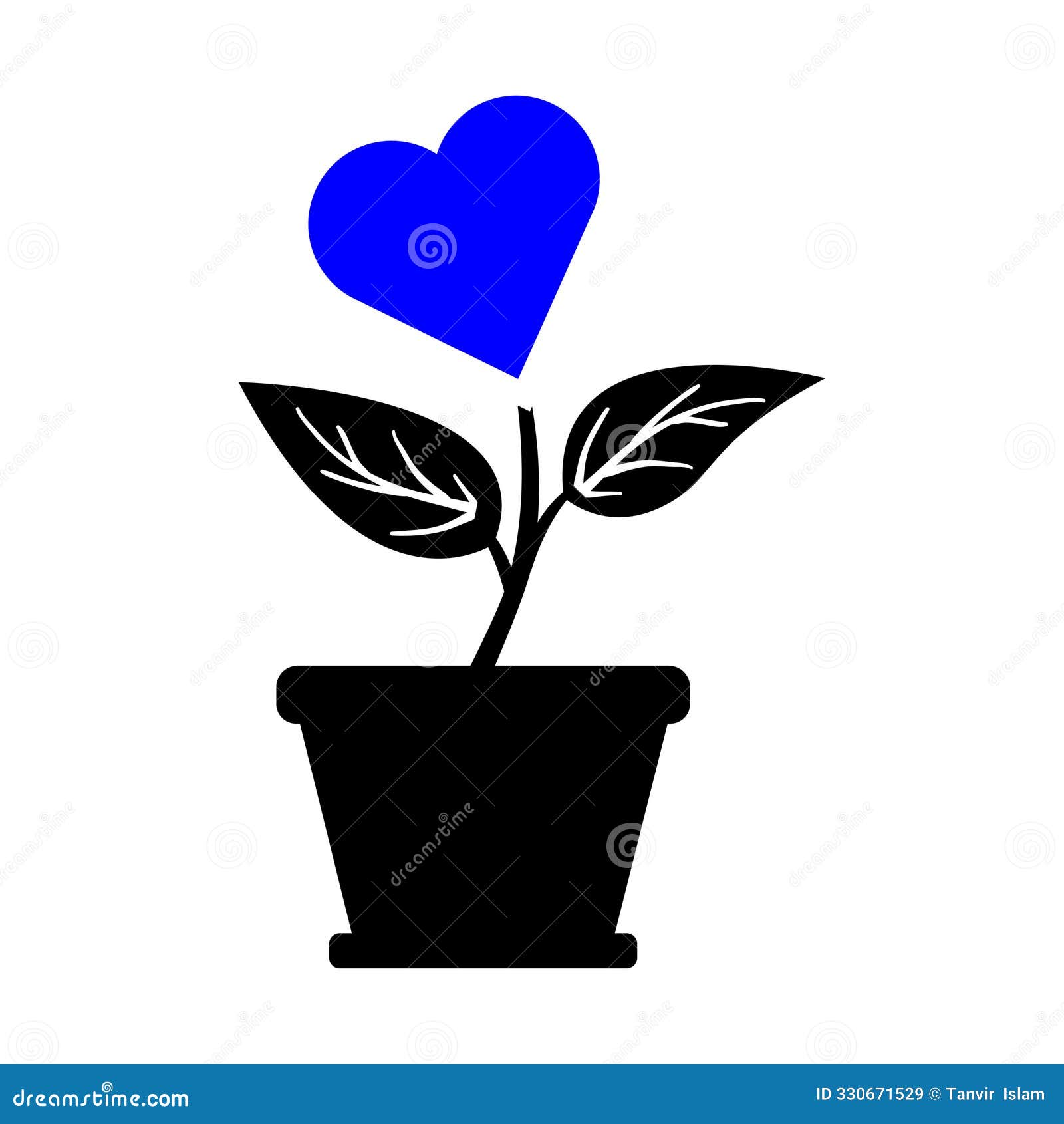 Growth love Icon stock illustration. Illustration of design - 330671529