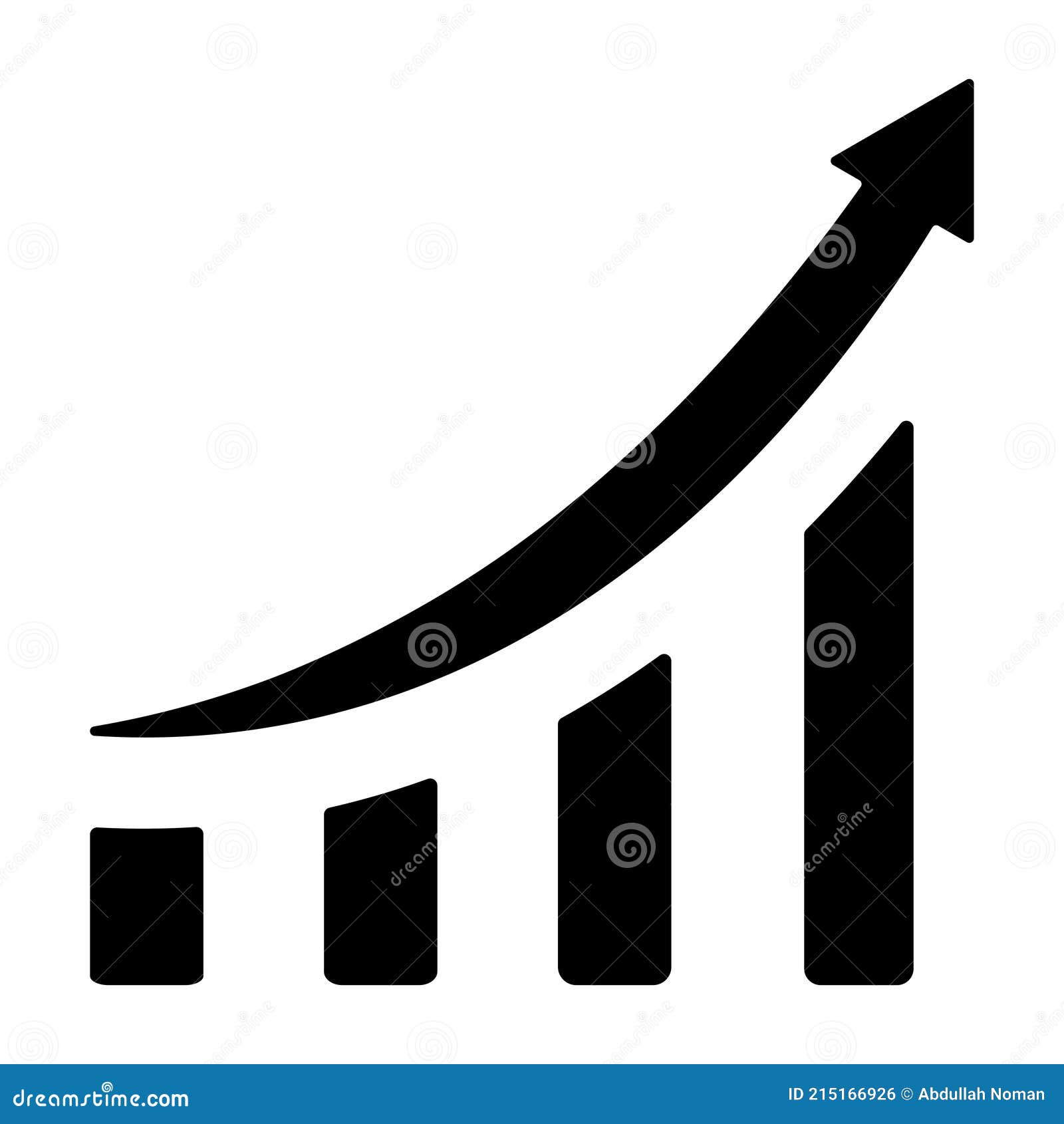 Growth market icon design stock vector. Illustration of finance - 215166926
